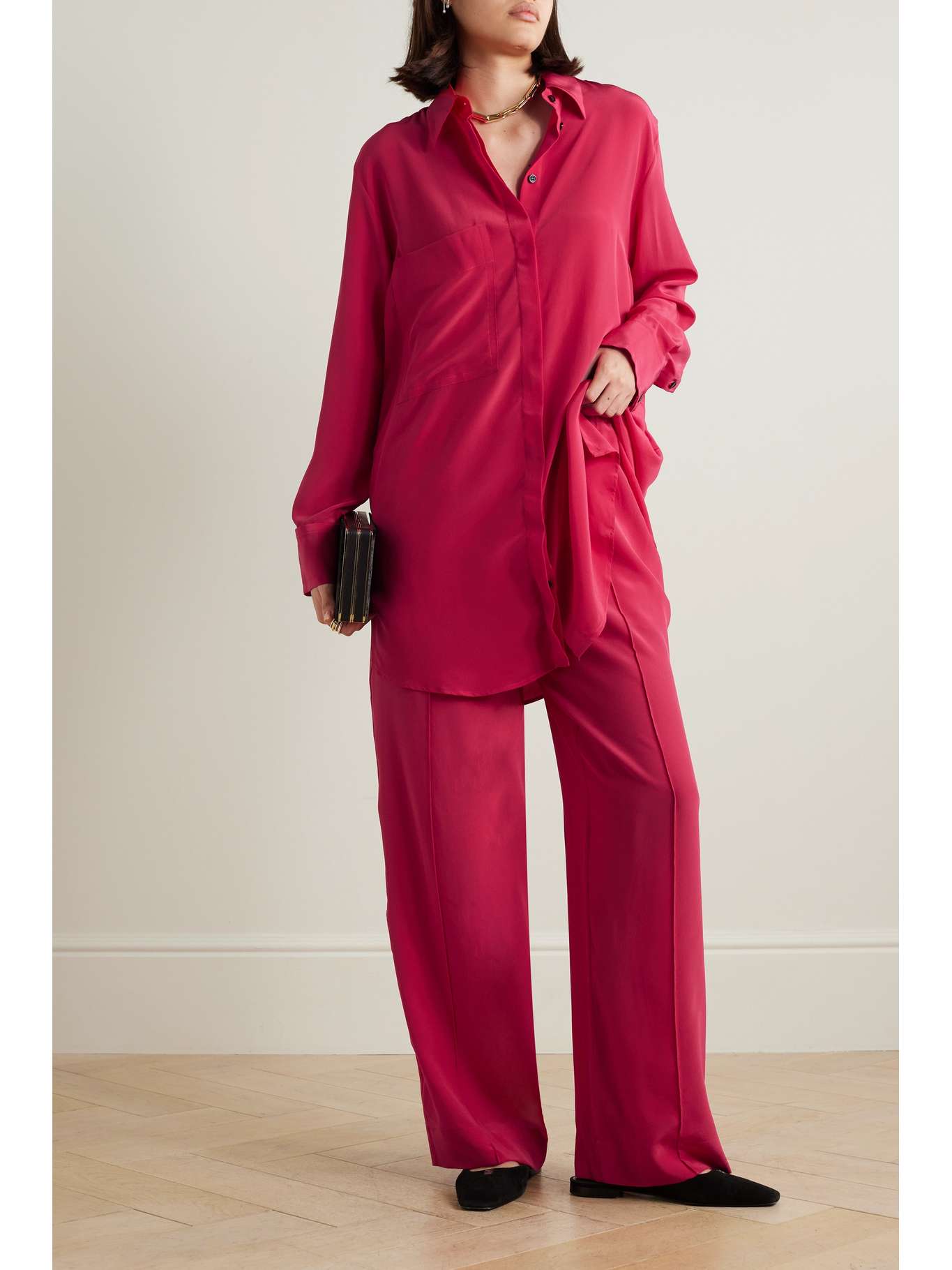 ESSE STUDIOS Classico silk crepe de chine wide-leg pants | NET-A-PORTER