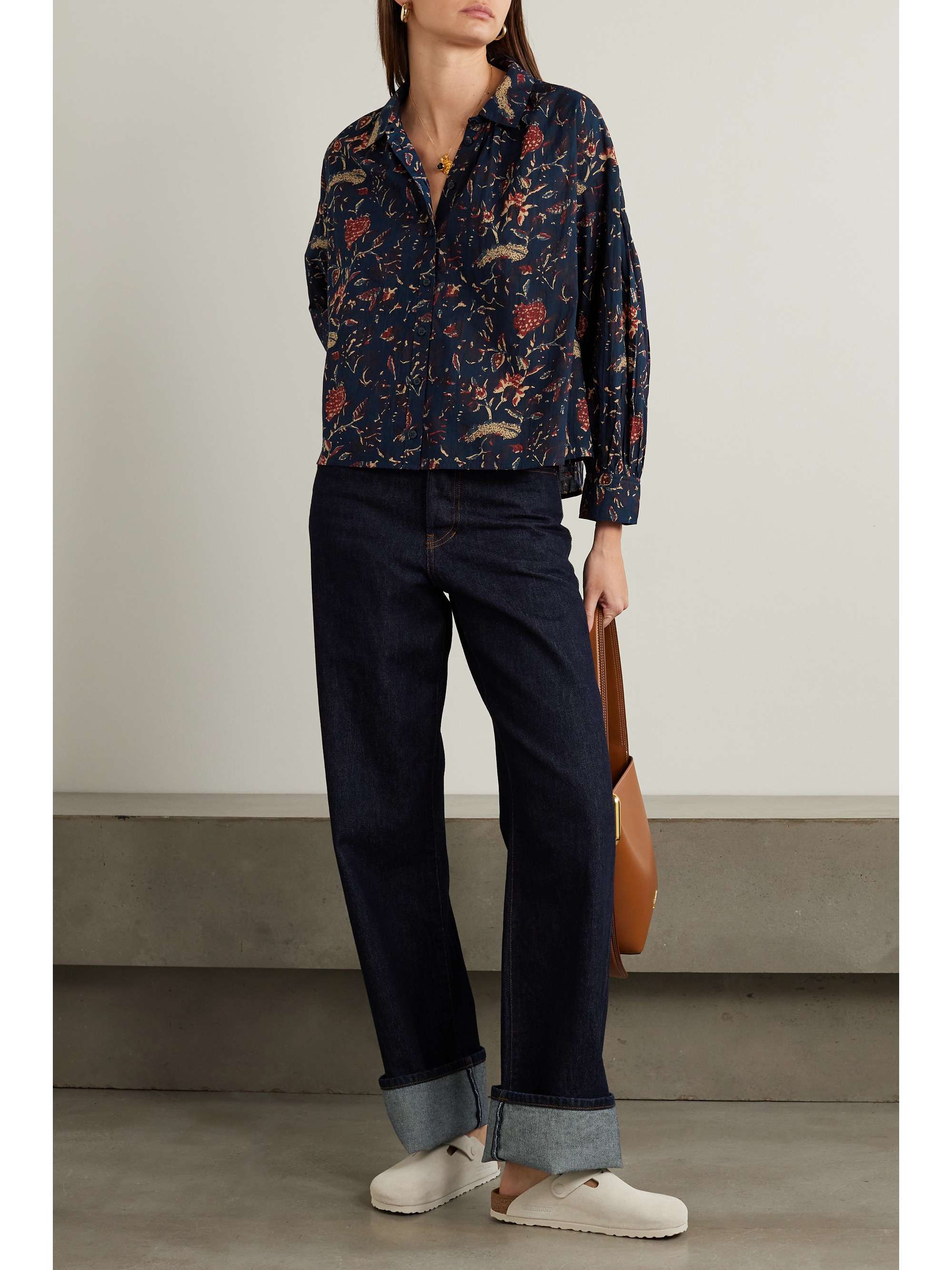 APIECE APART Kira Blousy floral-print organic cotton blouse | NET-A-PORTER