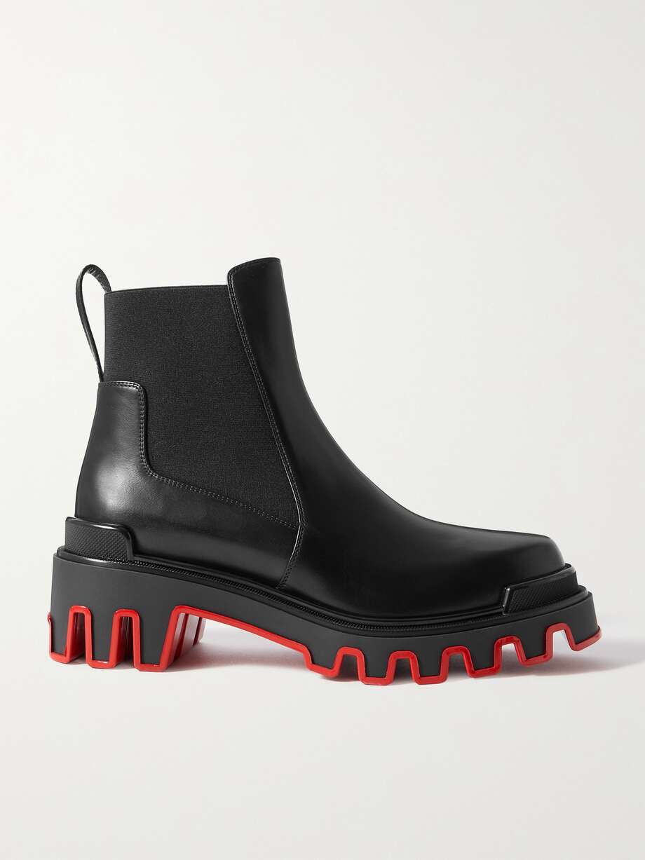 CHRISTIAN LOUBOUTIN Marchacroche Dune leather Chelsea boots | NET-A-PORTER
