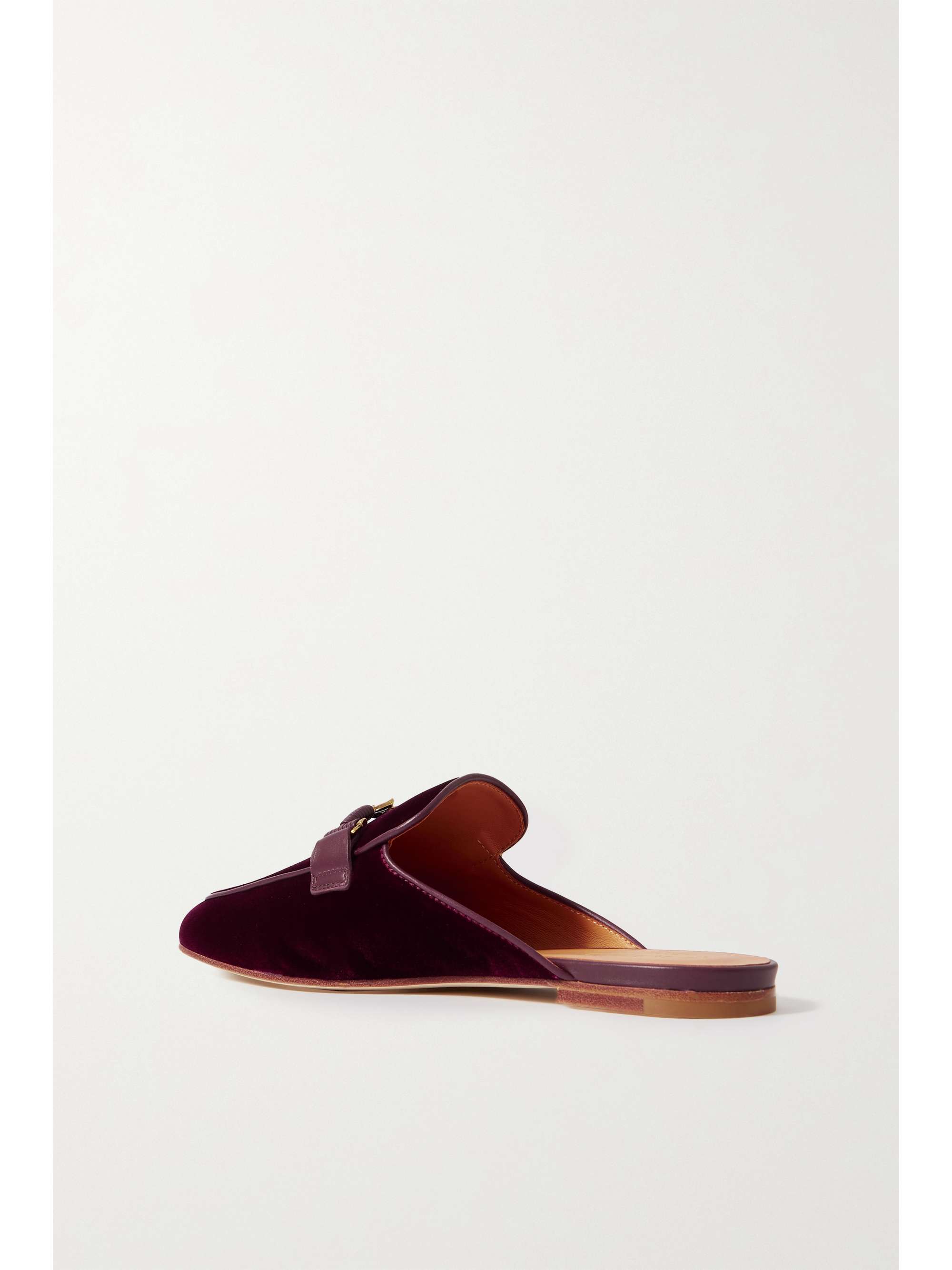 TOD'S Embellished leather-trimmed velvet slippers | NET-A-PORTER