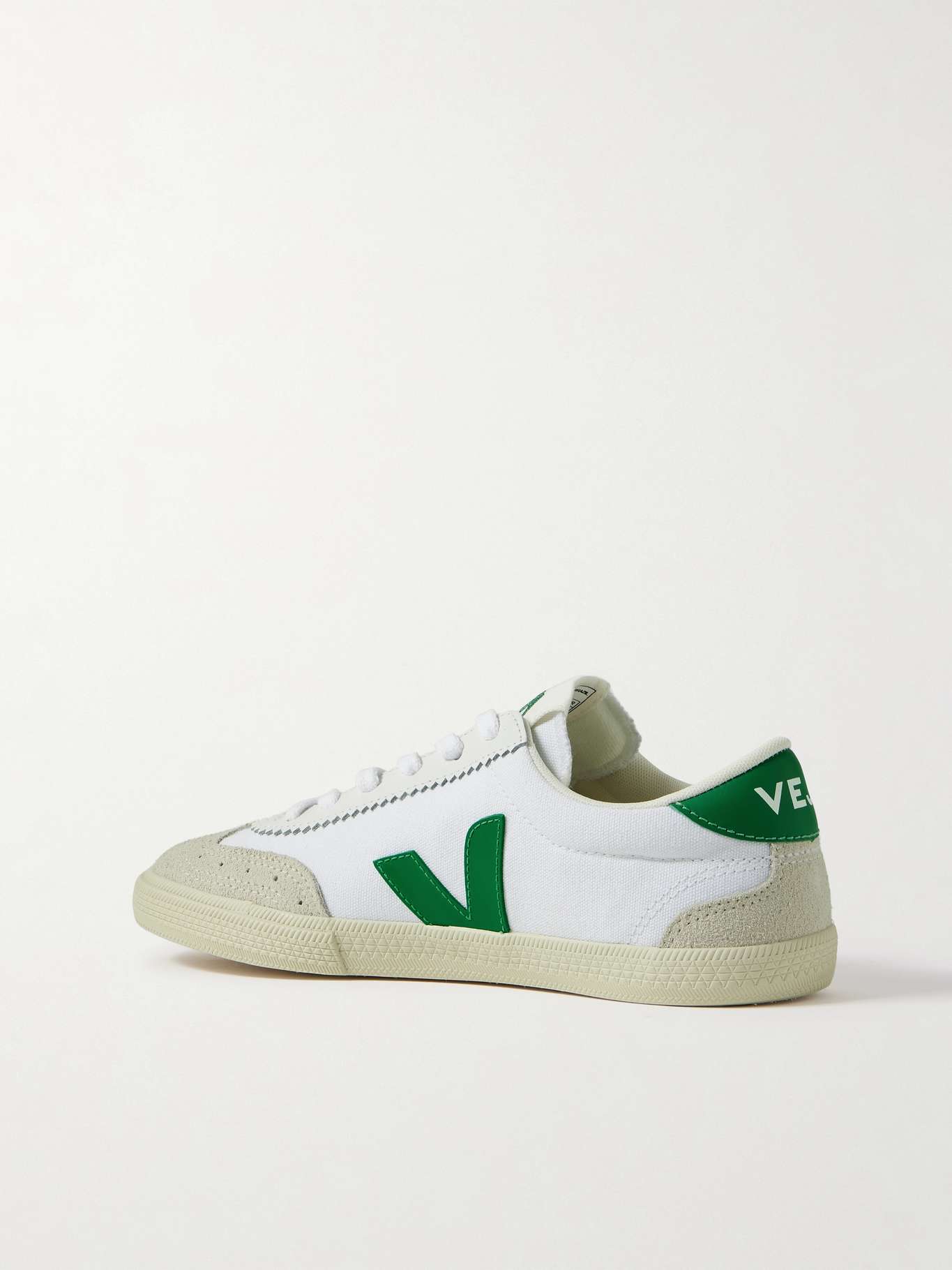 VEJA Volley leather and suede-trimmed canvas sneakers | NET-A-PORTER