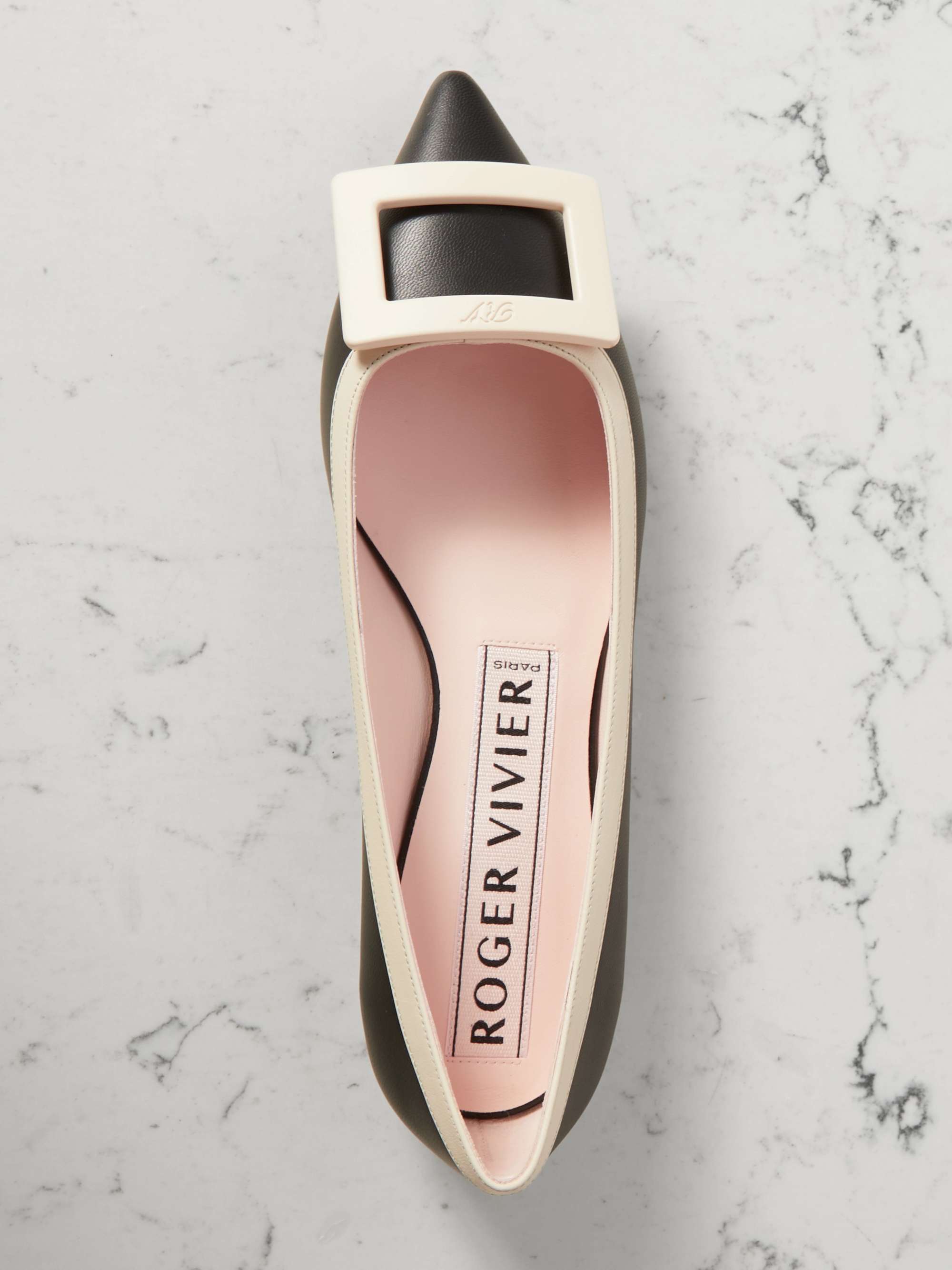 ROGER VIVIER Gommettine buckled patent-leather ballet flats | NET-A-PORTER