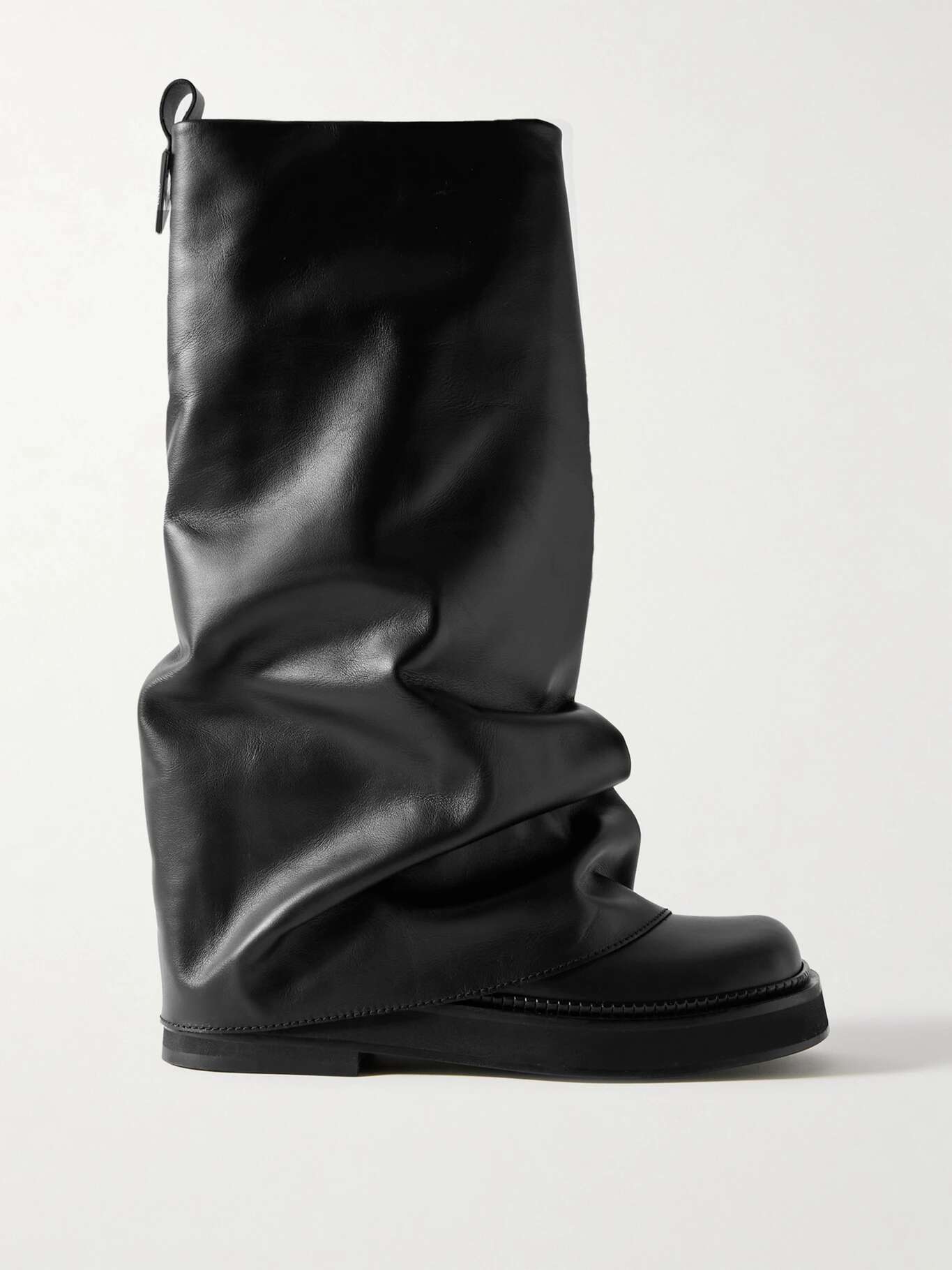 THE ATTICO Robin layered leather knee boots | NET-A-PORTER