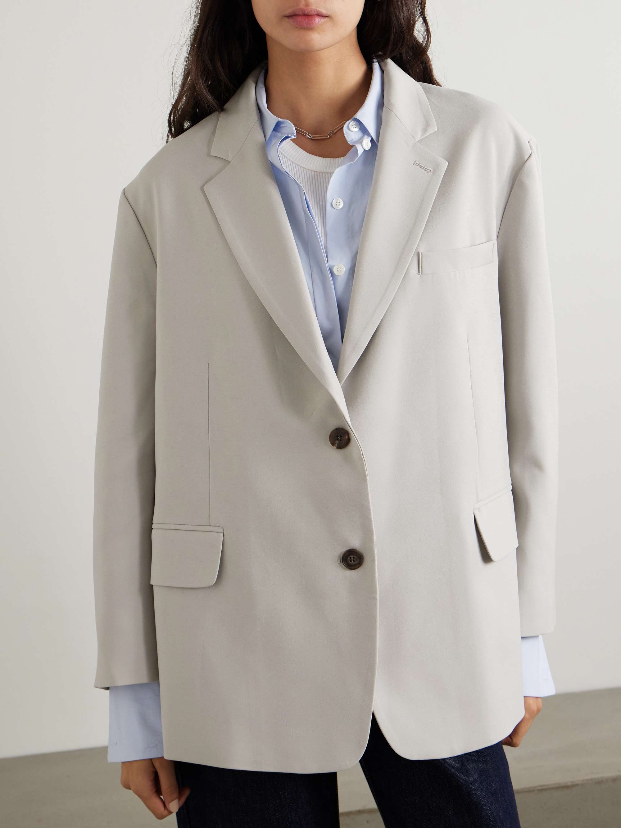 THE FRANKIE SHOP Bea oversized cady blazer | NET-A-PORTER