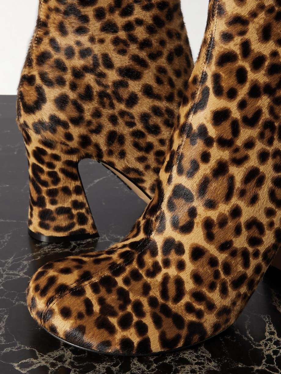 Loewe Leopard Print Calf Hair Ankle Boots Net A Porter