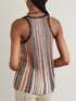 MISSONI Sequin-embellished striped metallic crochet-knit tank | NET-A-PORTER