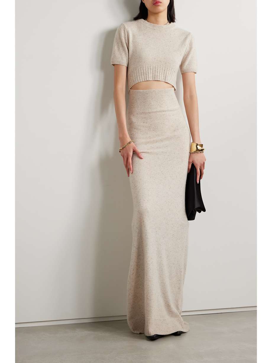 ALTUZARRA Mima cutout cashmere-blend jersey maxi dress | NET-A-PORTER