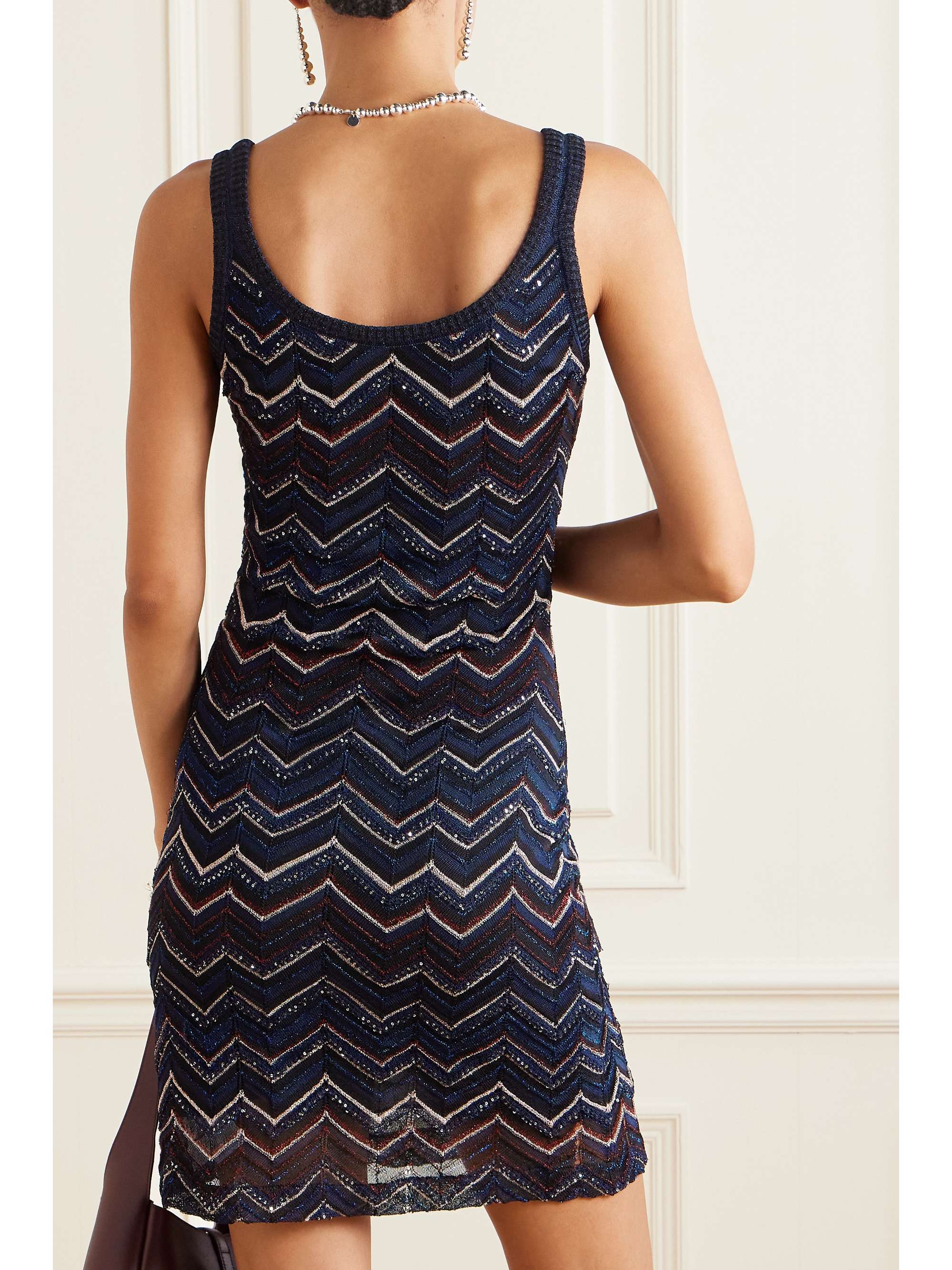 MISSONI Sequin-embellished crochet-knit mini dress | NET-A-PORTER