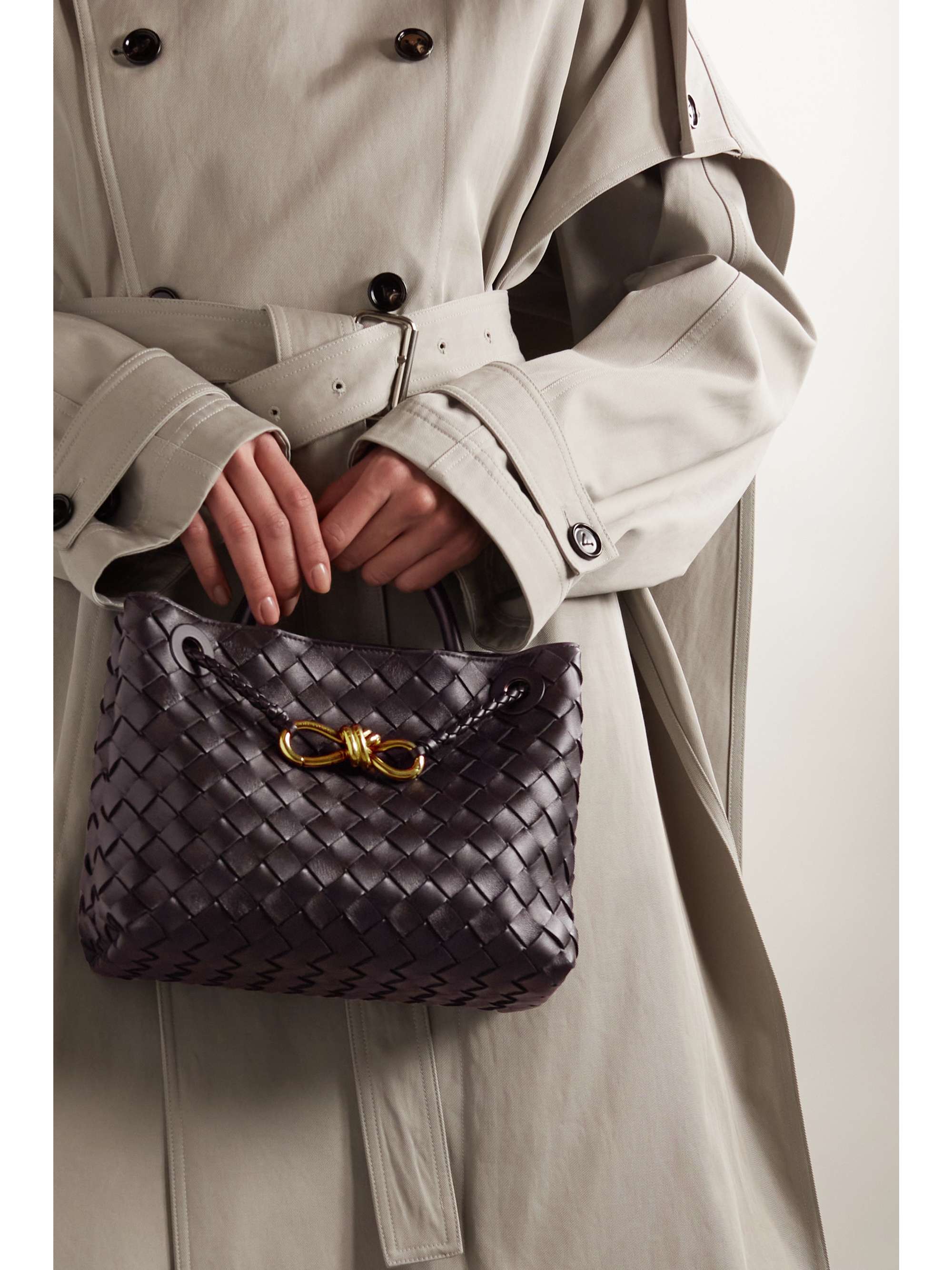 BOTTEGA VENETA Andiamo small intrecciato leather tote | NET-A-PORTER