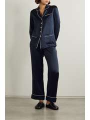 OLIVIA VON HALLE Coco silk-satin pajama set | NET-A-PORTER