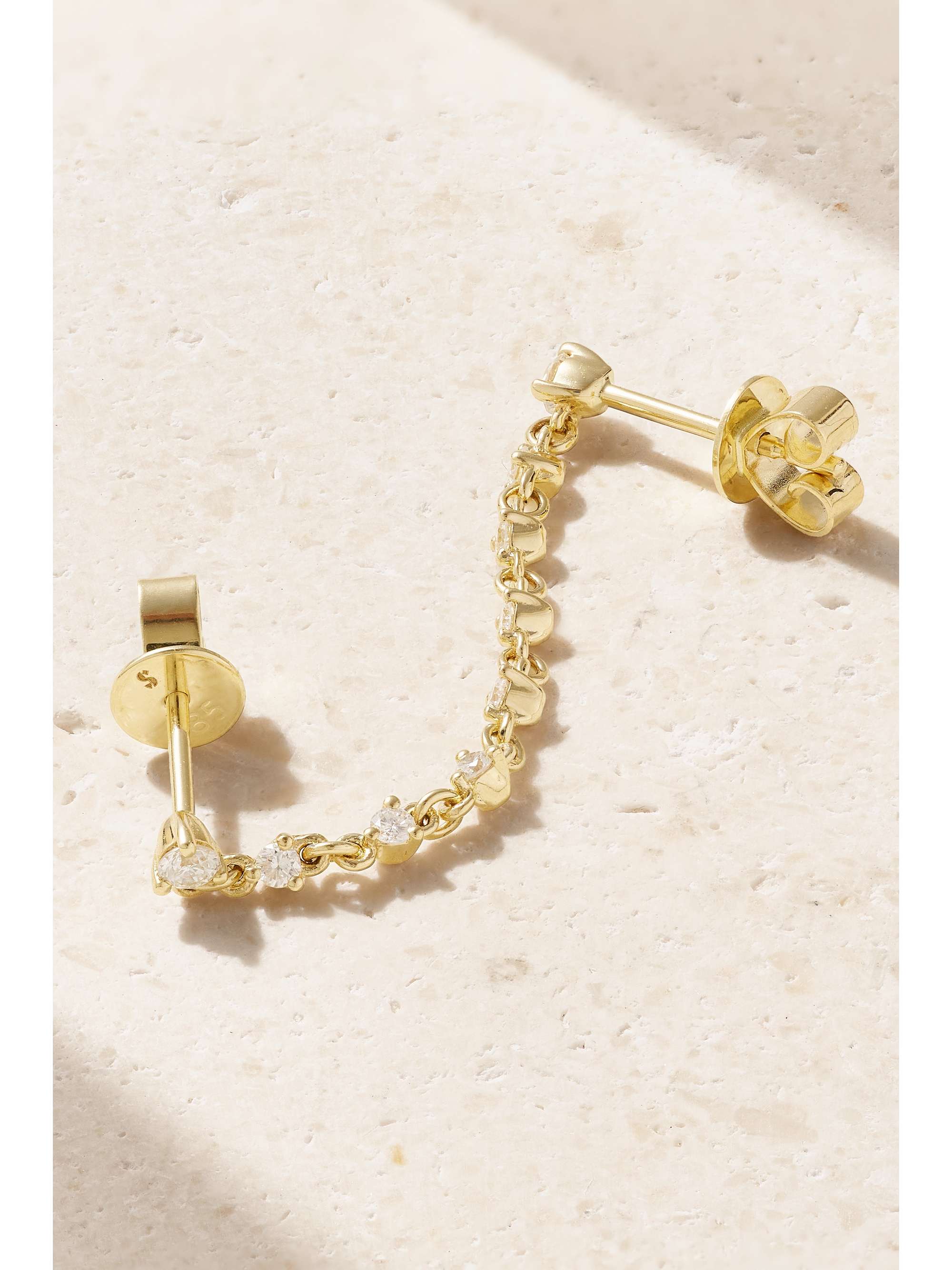 STONE AND STRAND 14-karat gold diamond single earring | NET-A-PORTER