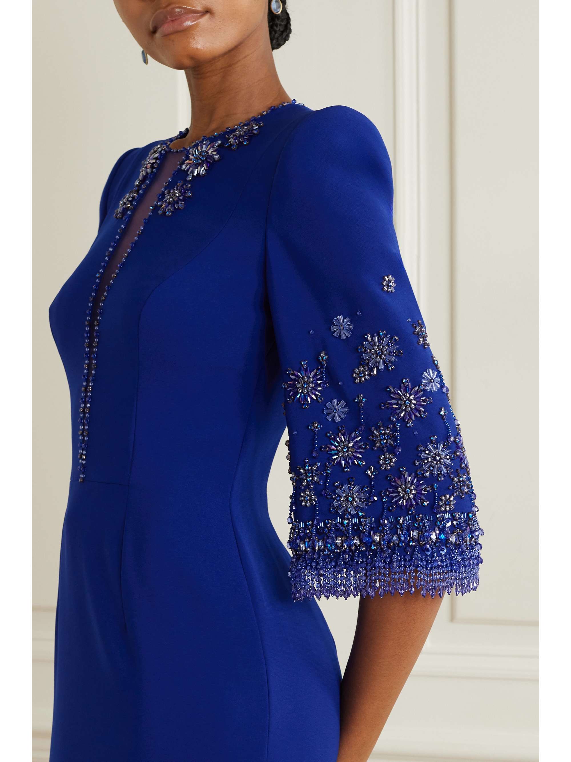 JENNY PACKHAM Sandrine embellished cutout cady gown | NET-A-PORTER