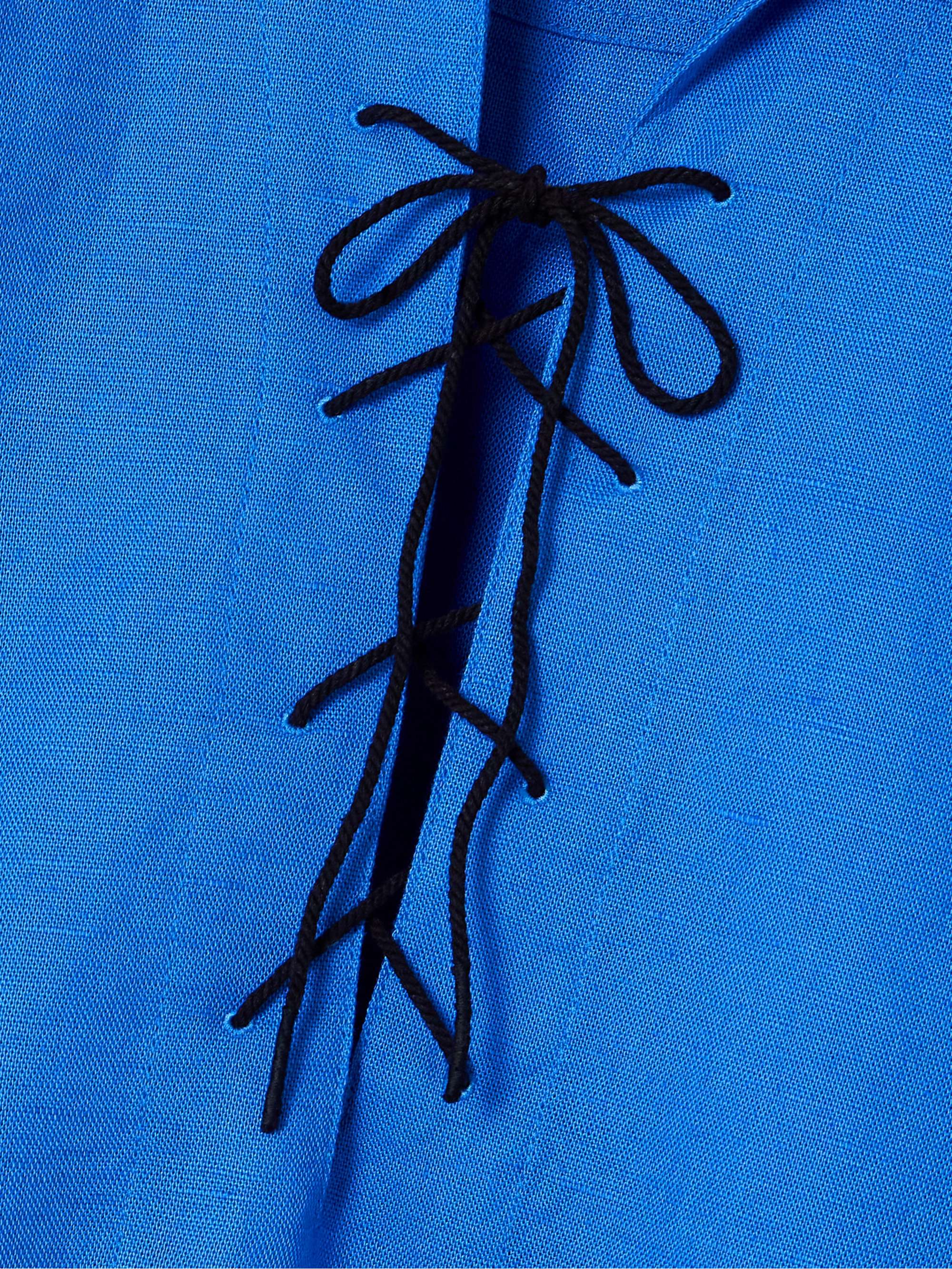 BODE Bonnie rope-trimmed linen and cotton-blend shirt | NET-A-PORTER