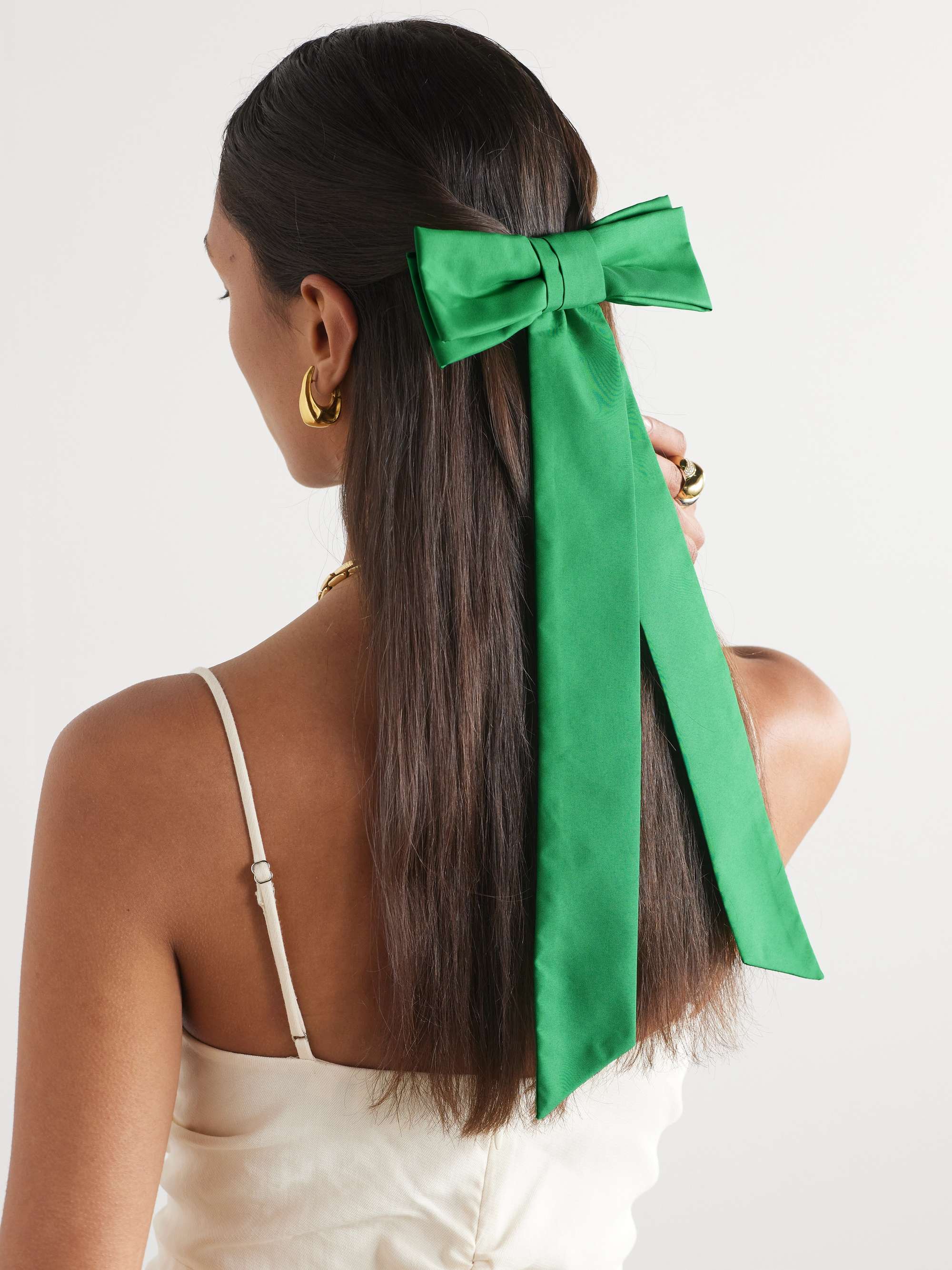 BODE Harbor recycled poplin bow hair clip | NET-A-PORTER