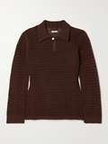 BODE Willows crocheted cotton polo shirt | NET-A-PORTER