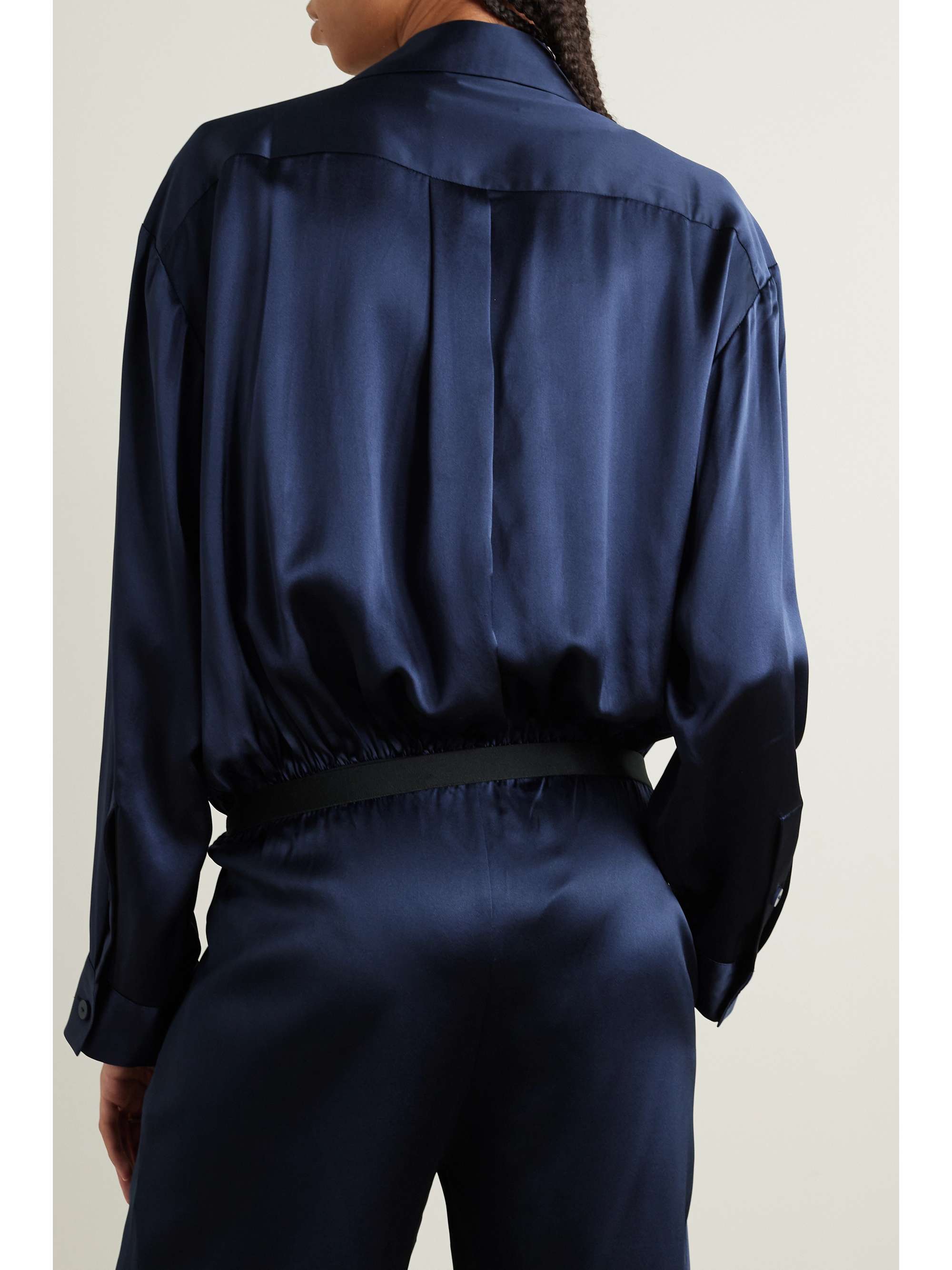 CHRISTOPHER ESBER Silk Springs wrap-effect stretch jersey-trimmed silk ...