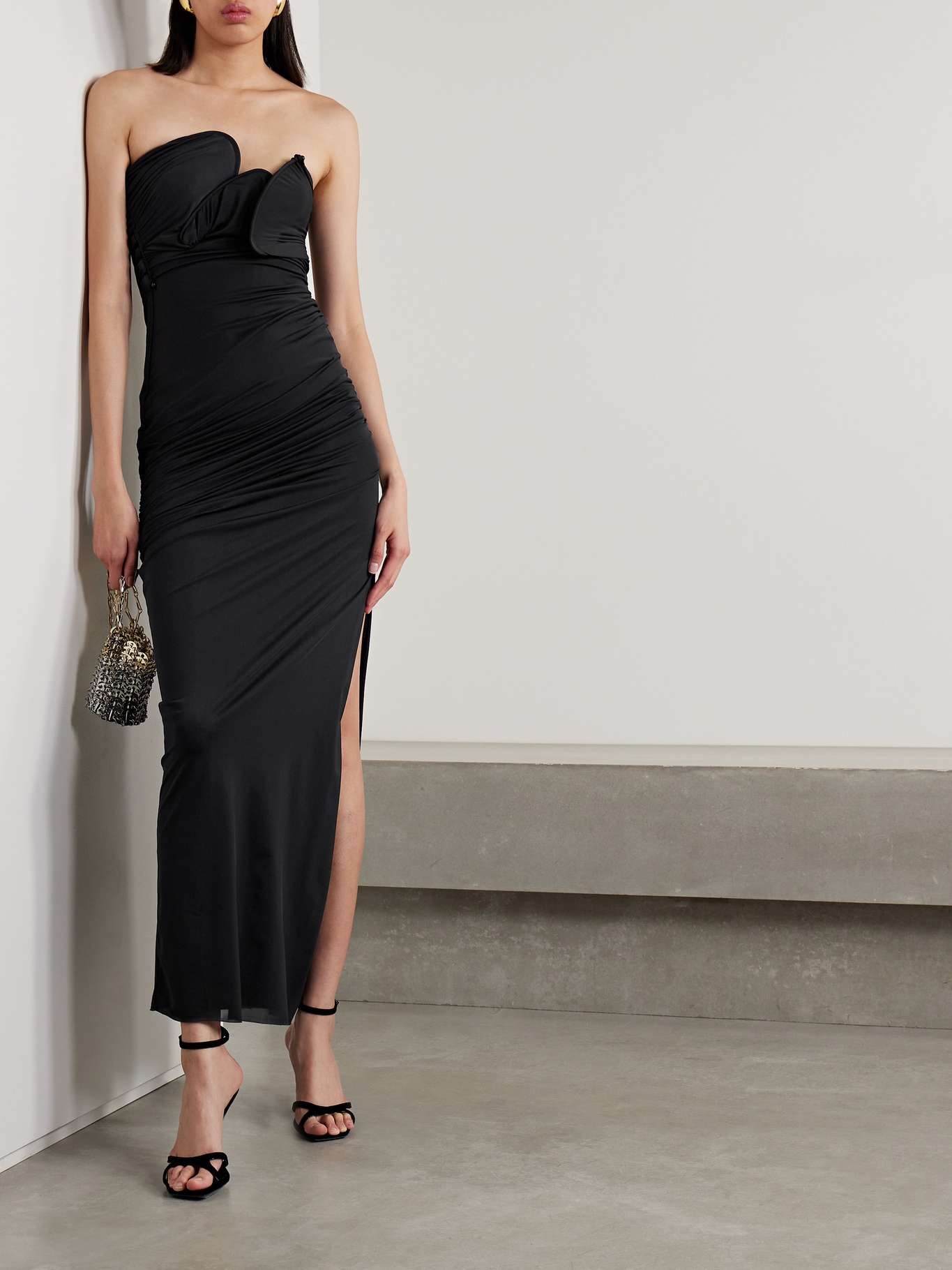 CHRISTOPHER ESBER Encompassed strapless ruched jersey maxi dress | NET ...