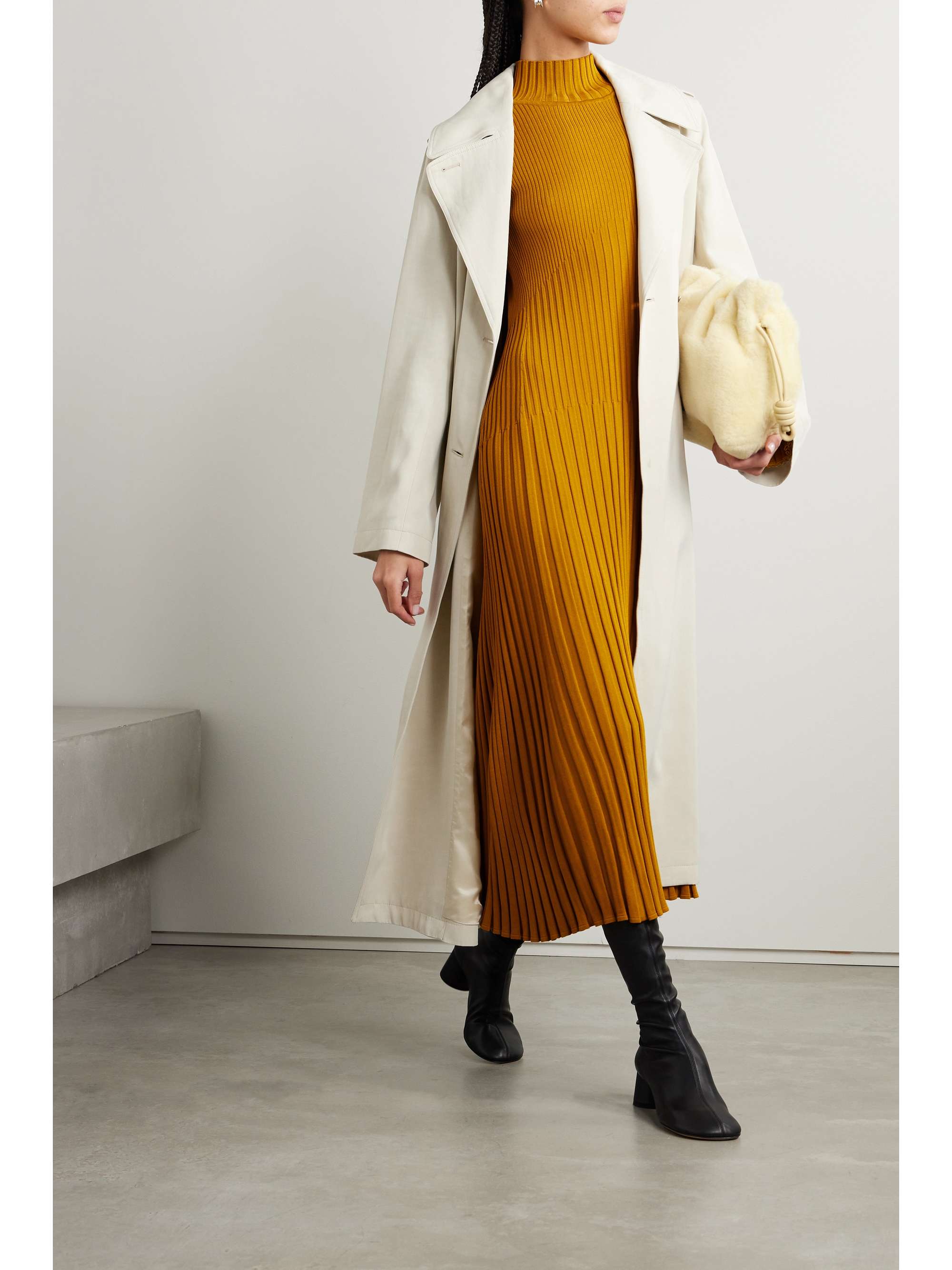 PROENZA SCHOULER Ribbed-knit midi dress | NET-A-PORTER