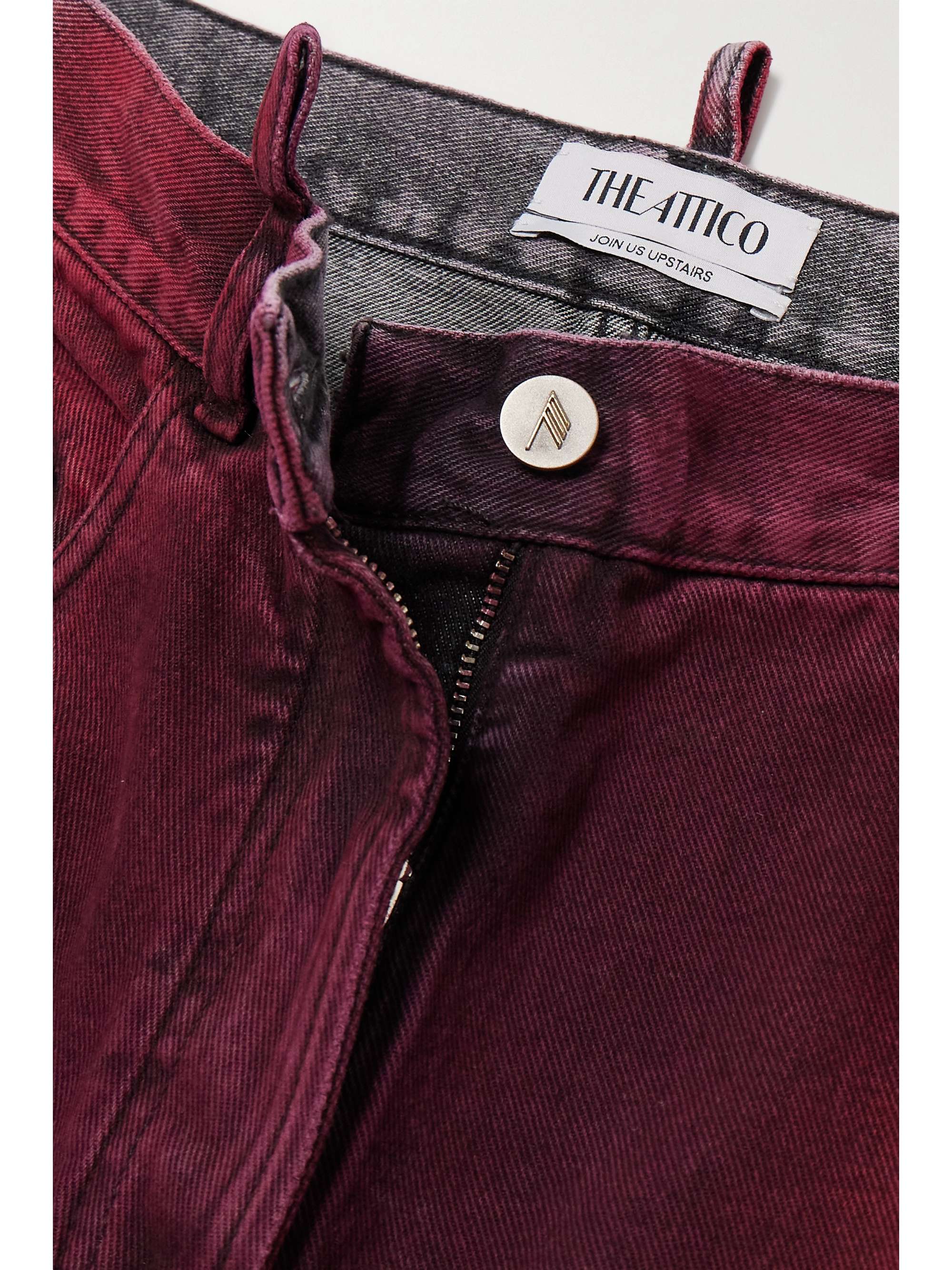 THE ATTICO Ashton cutout mid-rise wide-leg jeans | NET-A-PORTER