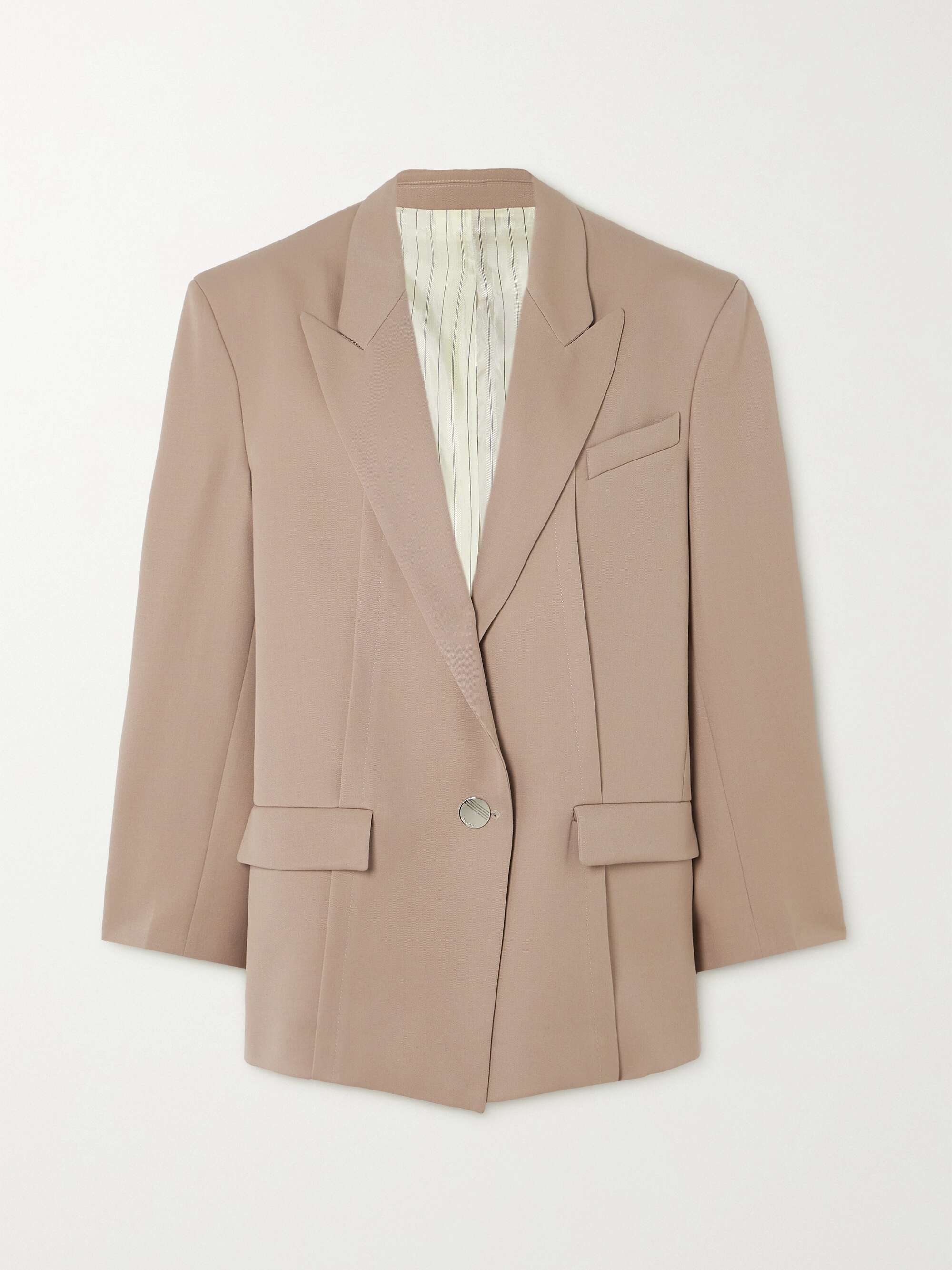 THE ATTICO Glen oversized wool-twill blazer | NET-A-PORTER