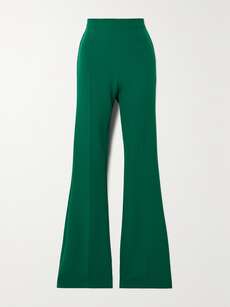 SAFIYAA Alexa stretch-crepe flared pants | NET-A-PORTER