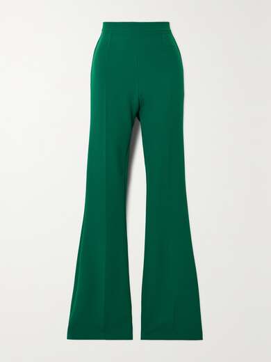 SAFIYAA Alexa stretch-crepe flared pants | NET-A-PORTER