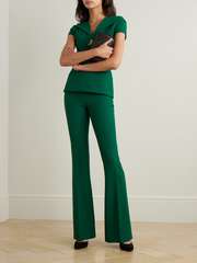 SAFIYAA Alexa stretch-crepe flared pants | NET-A-PORTER