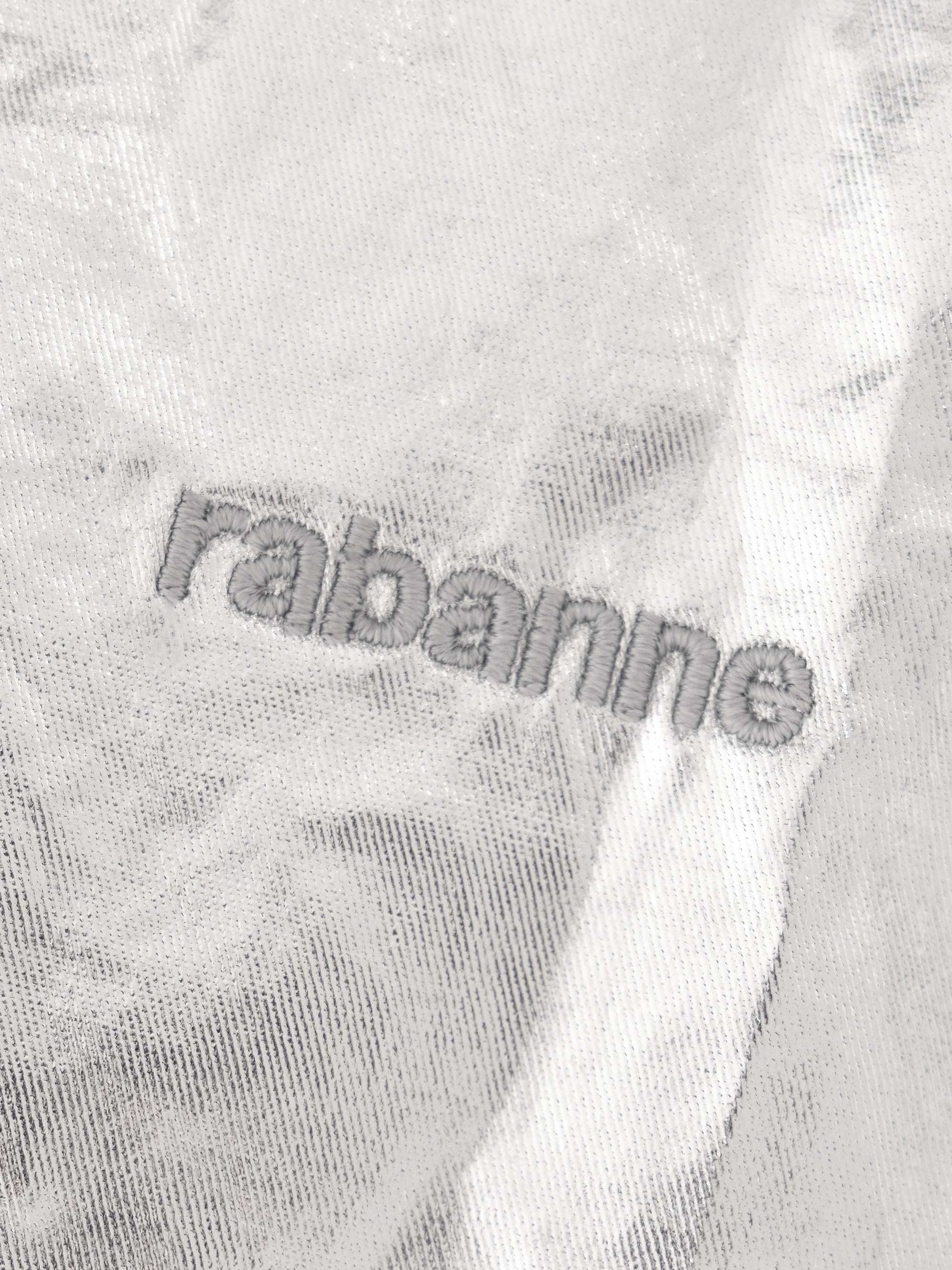 RABANNE Metallic satin-trimmed coated cotton-blend jacket | NET-A-PORTER