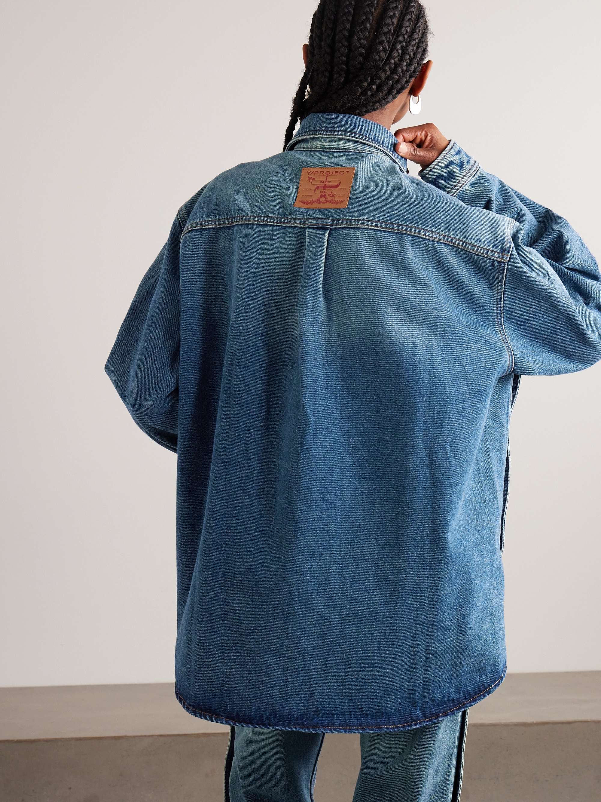 Y/PROJECT Evergreen convertible organic denim shirt | NET-A-PORTER