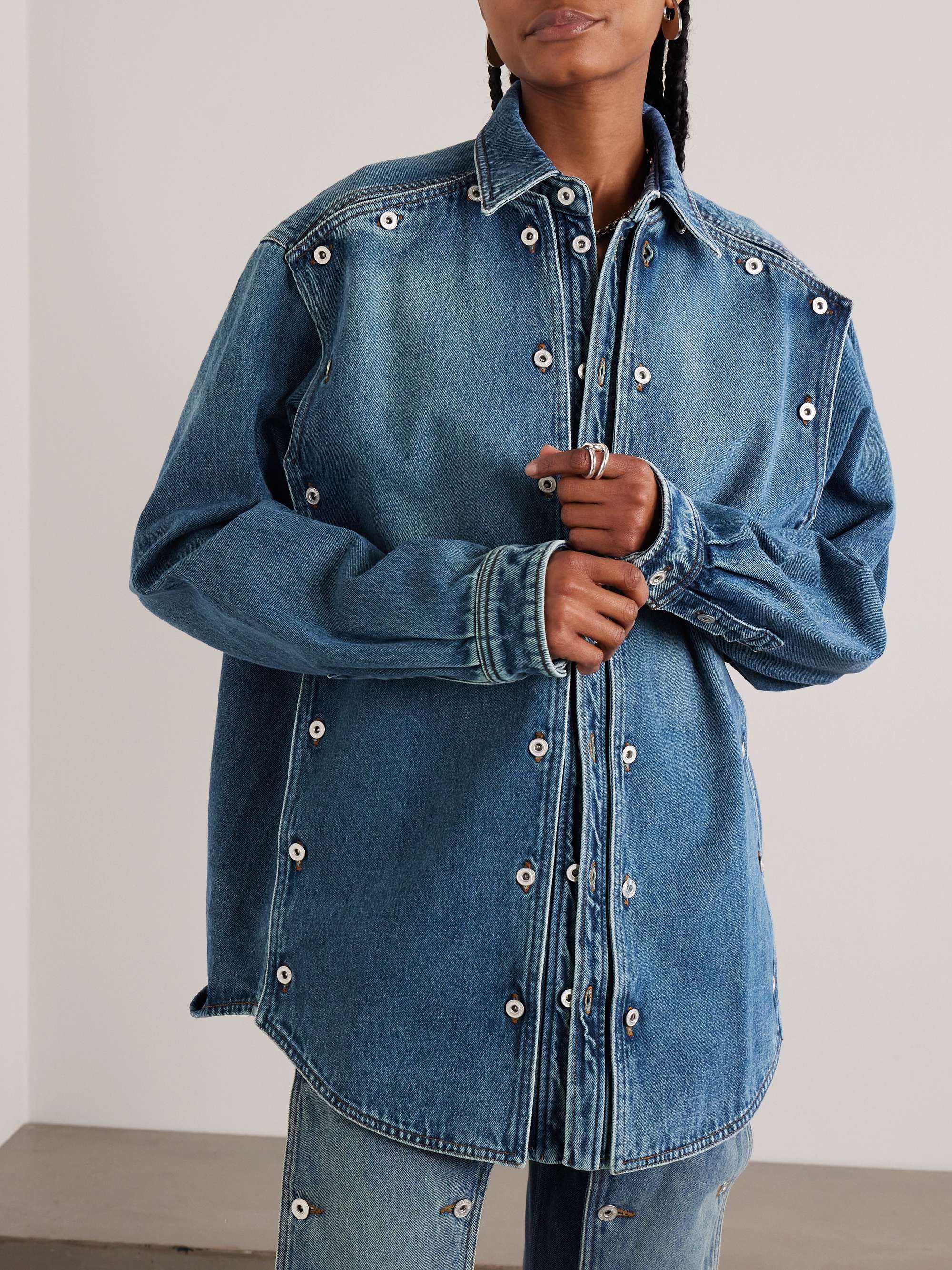 Y/PROJECT Evergreen convertible organic denim shirt | NET-A-PORTER