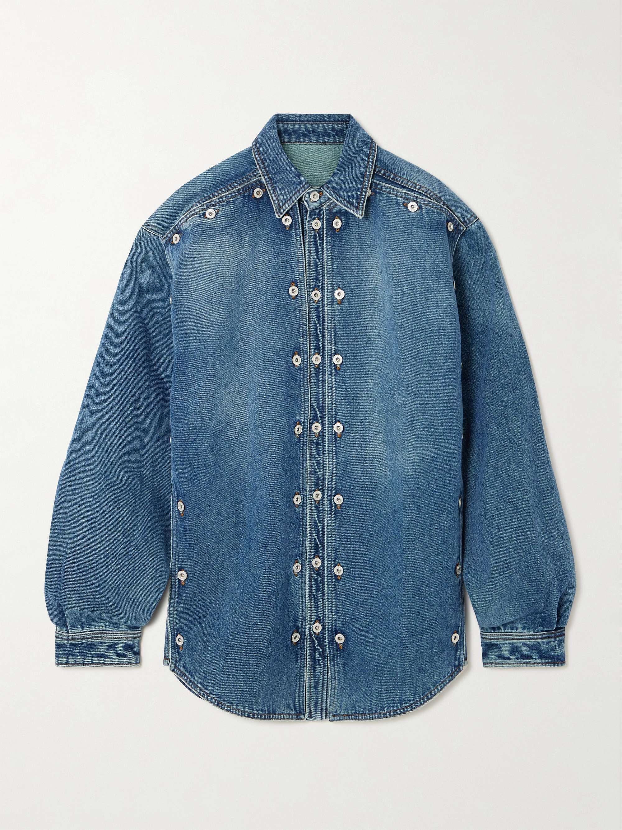 Y/PROJECT Evergreen convertible organic denim shirt | NET-A-PORTER