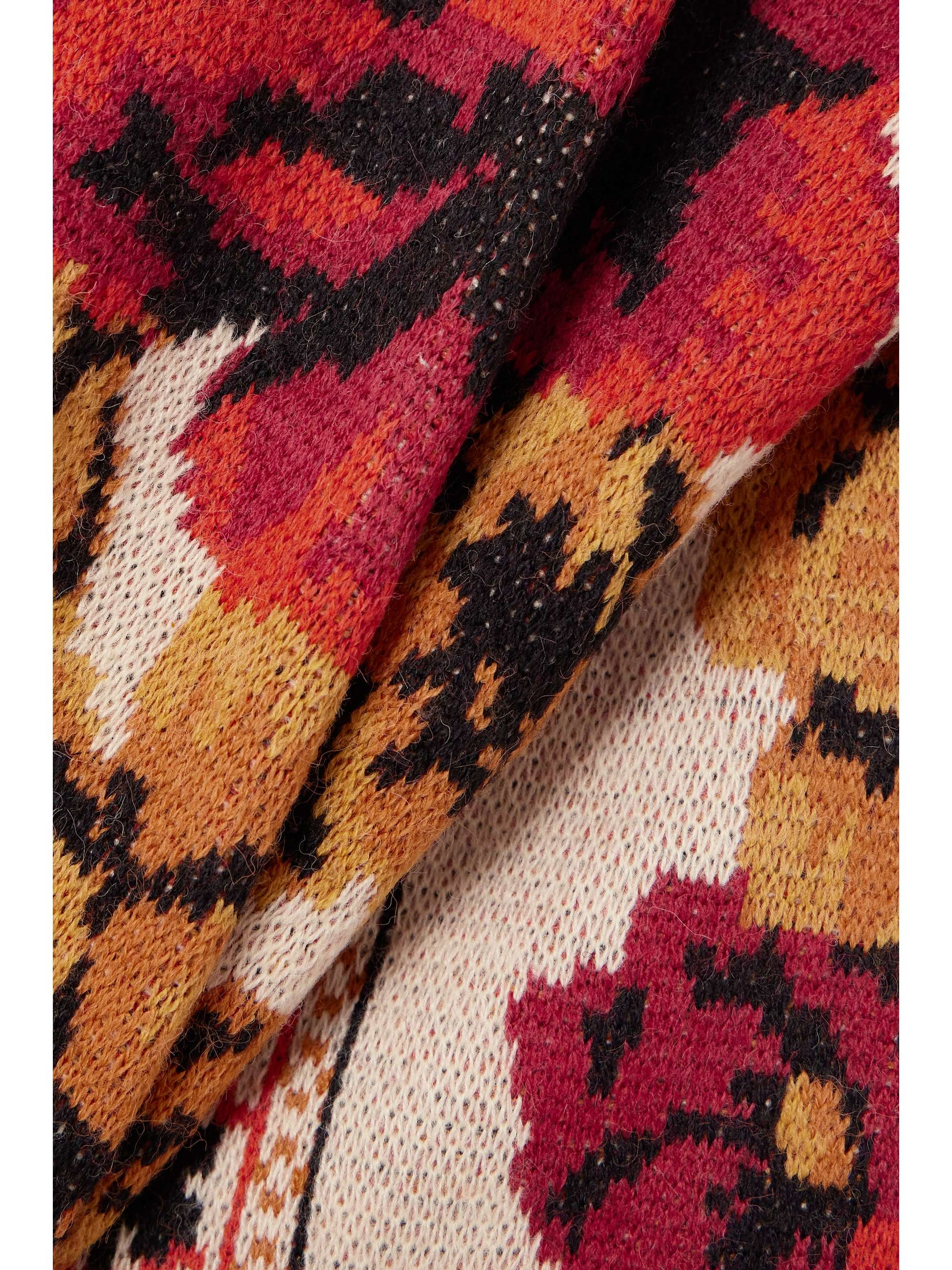 FARM RIO Belted jacquard-knit cardigan | NET-A-PORTER