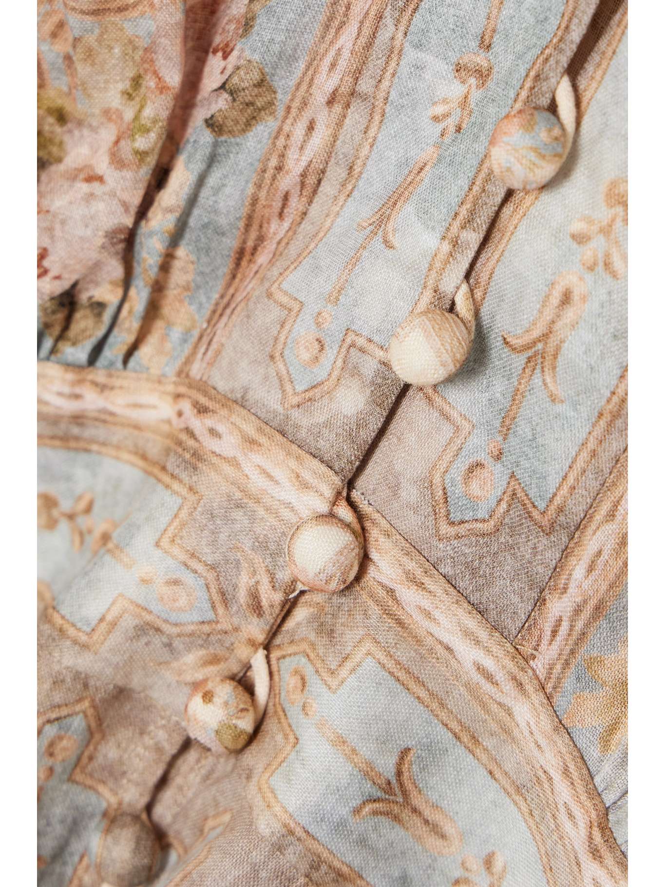 ZIMMERMANN + NET SUSTAIN August floral-print linen midi dress | NET-A ... ZIMMERMANN + NET SUSTAIN August floral-print linen midi dress | NET-A ...