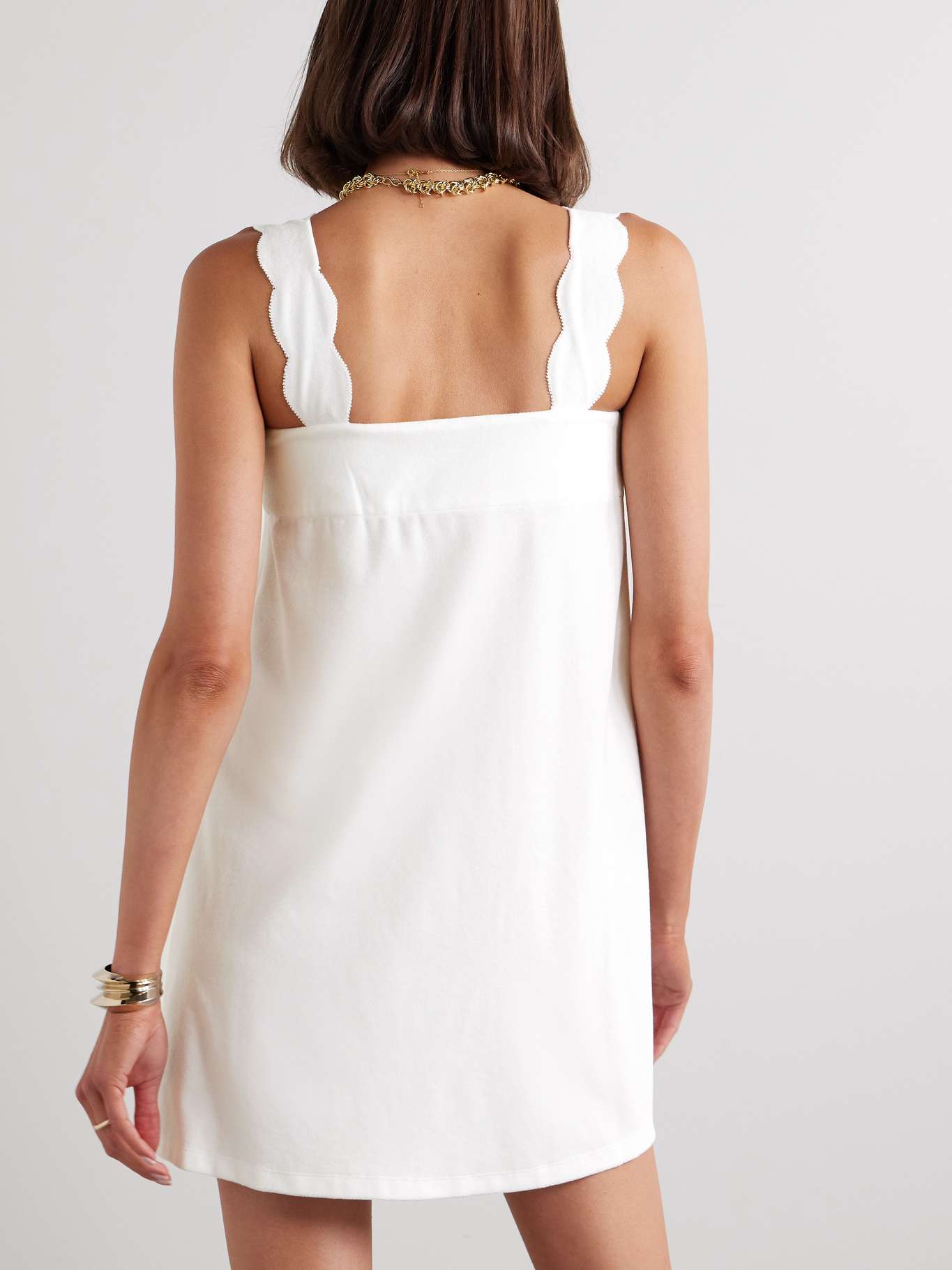 MARYSIA Towelette scalloped terry mini dress | NET-A-PORTER