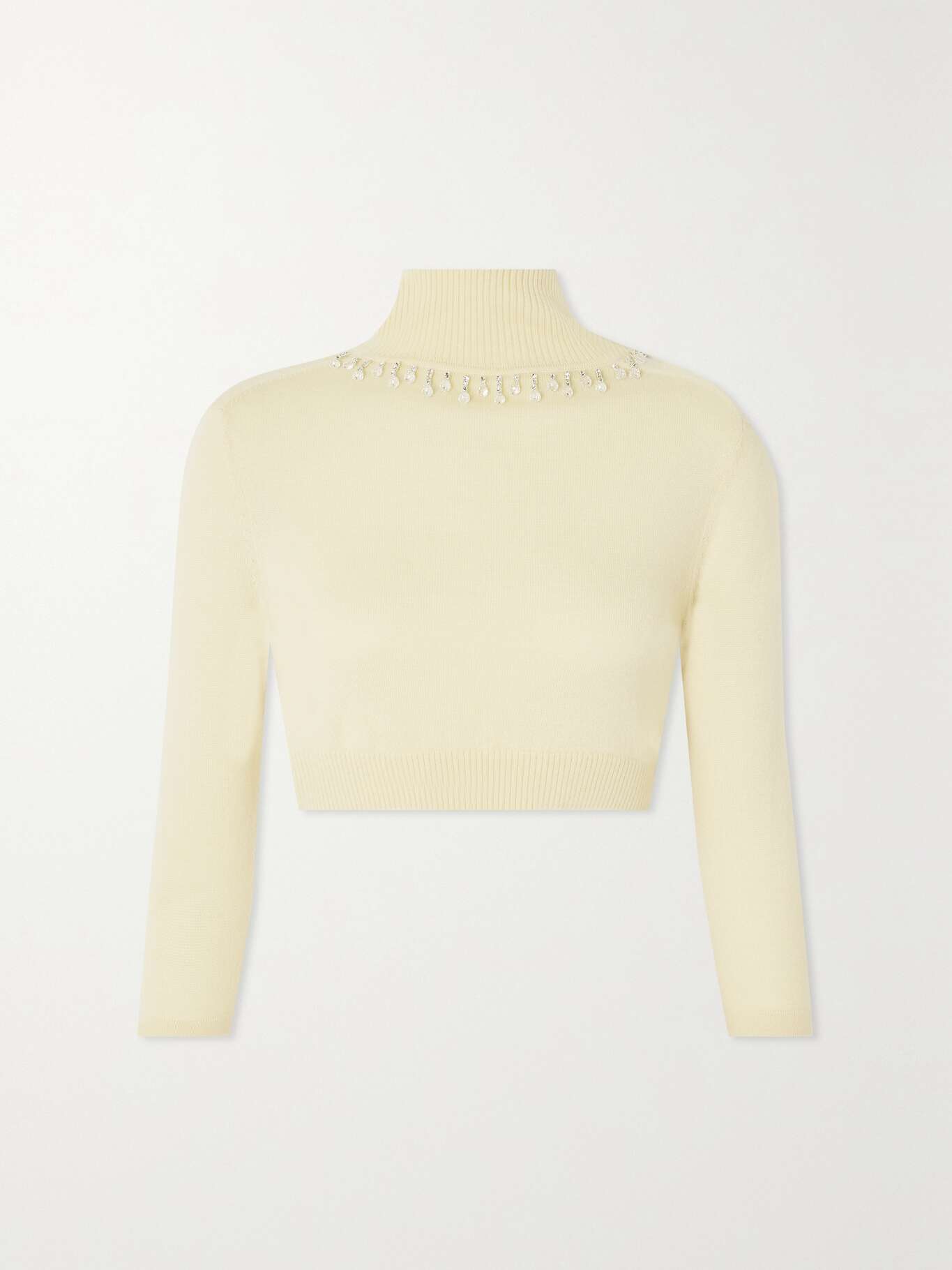 ZIMMERMANN + NET SUSTAIN Matchmaker cropped crystal-embellished merino ...