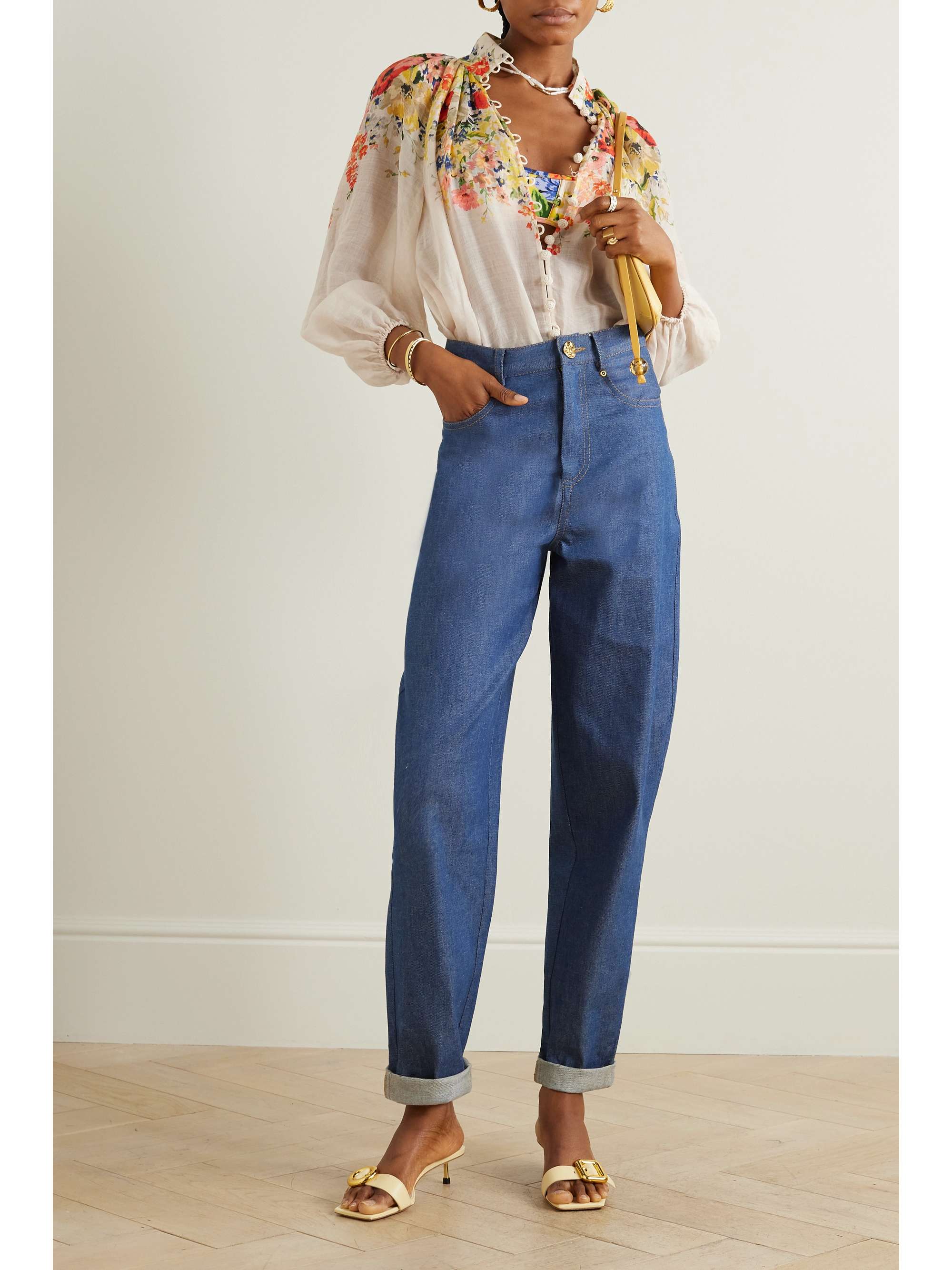 ZIMMERMANN Matchmaker high-rise tapered jeans | NET-A-PORTER