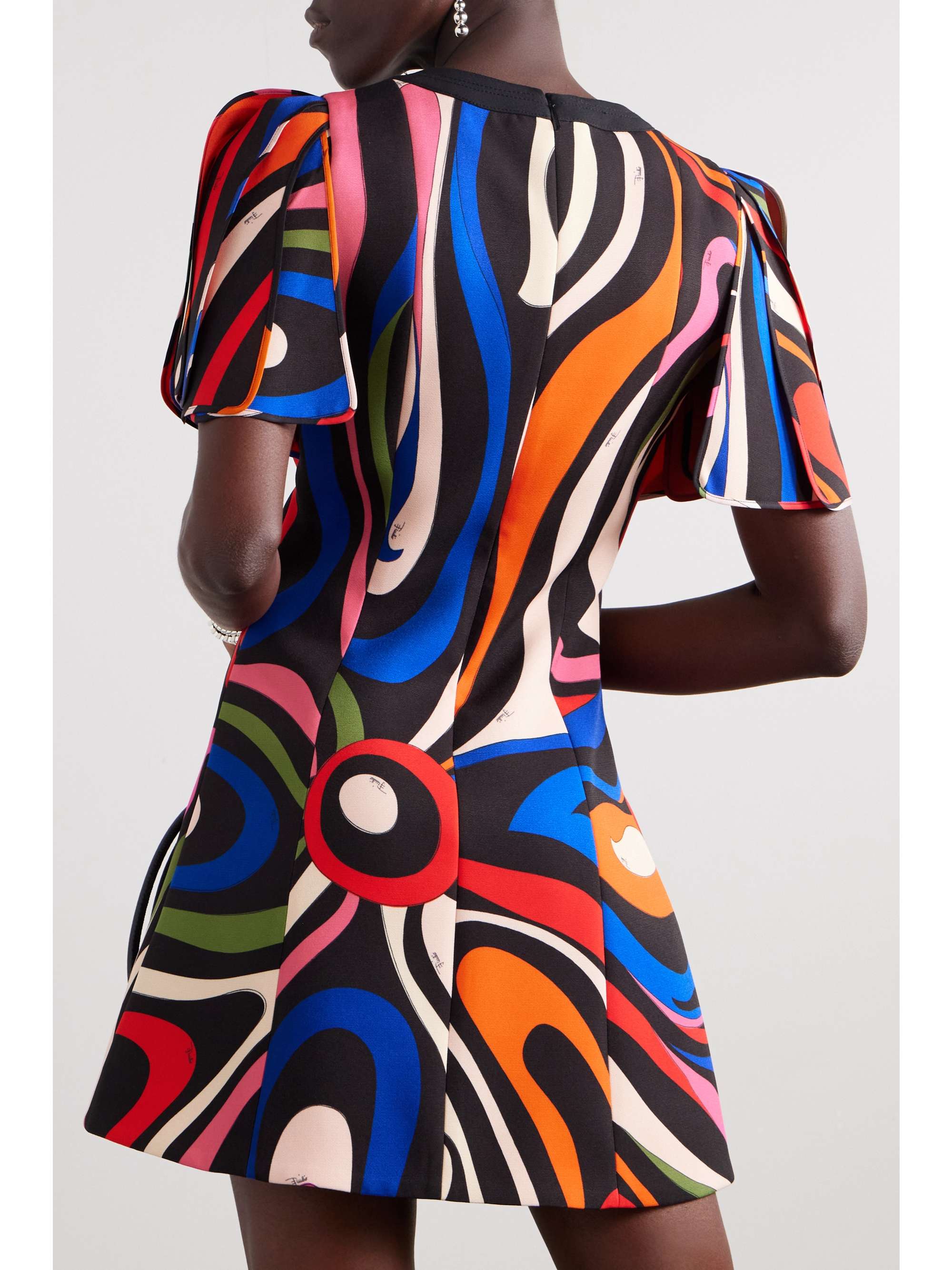 PUCCI Silk-trimmed printed crepe mini dress | NET-A-PORTER