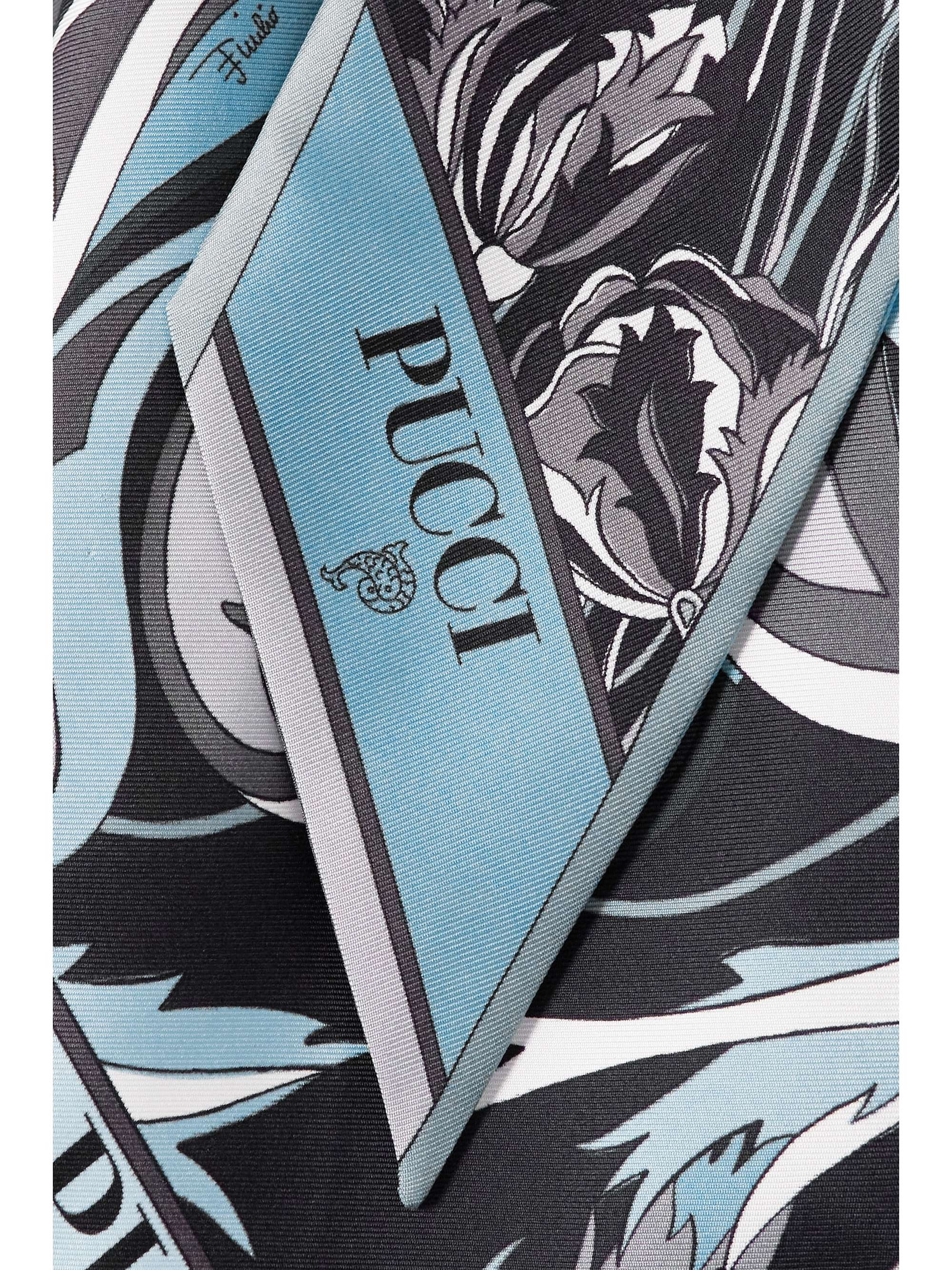 PUCCI Printed silk-twill scarf | NET-A-PORTER