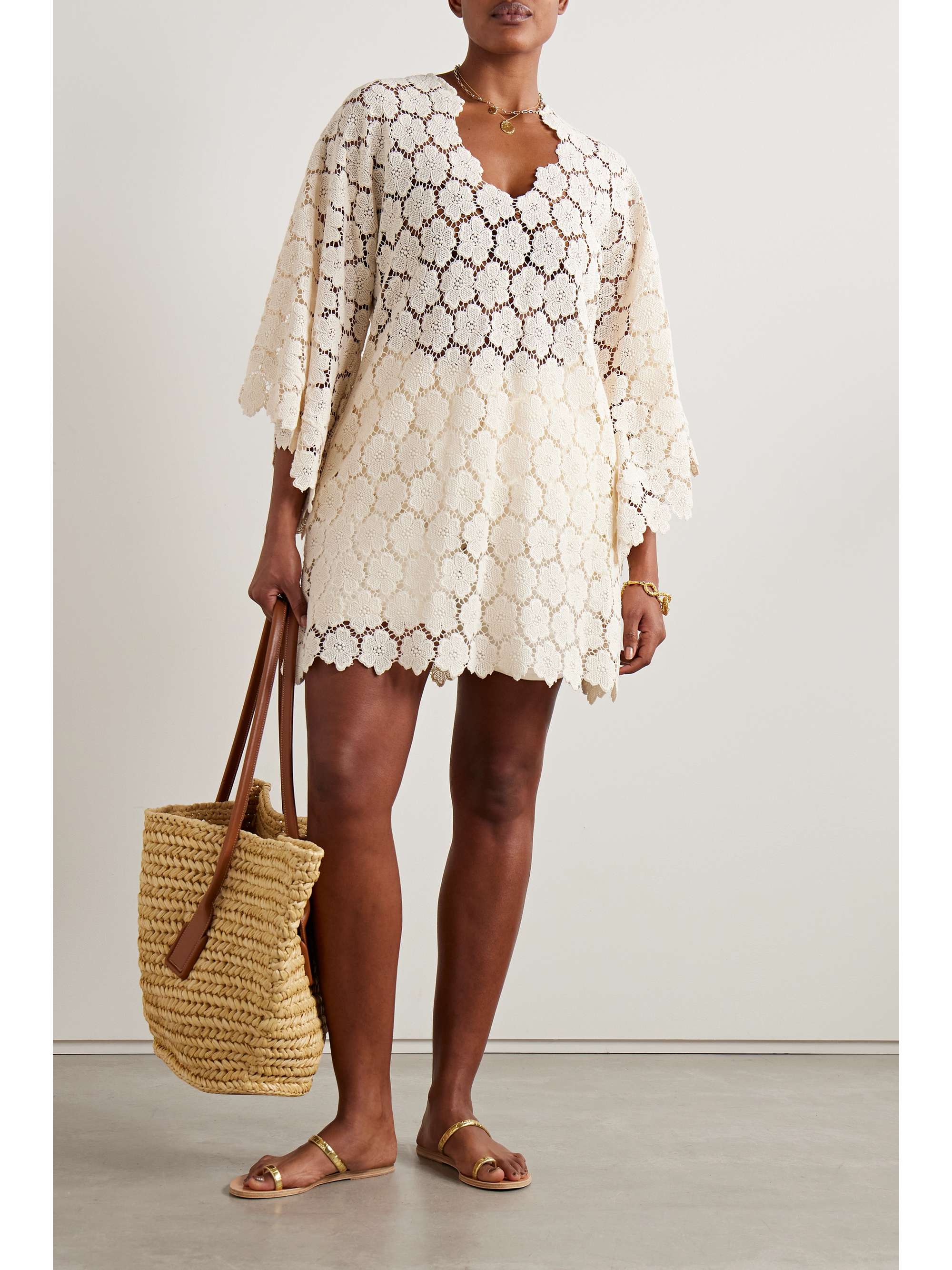 MIGUELINA Gianina cotton guipure lace top | NET-A-PORTER