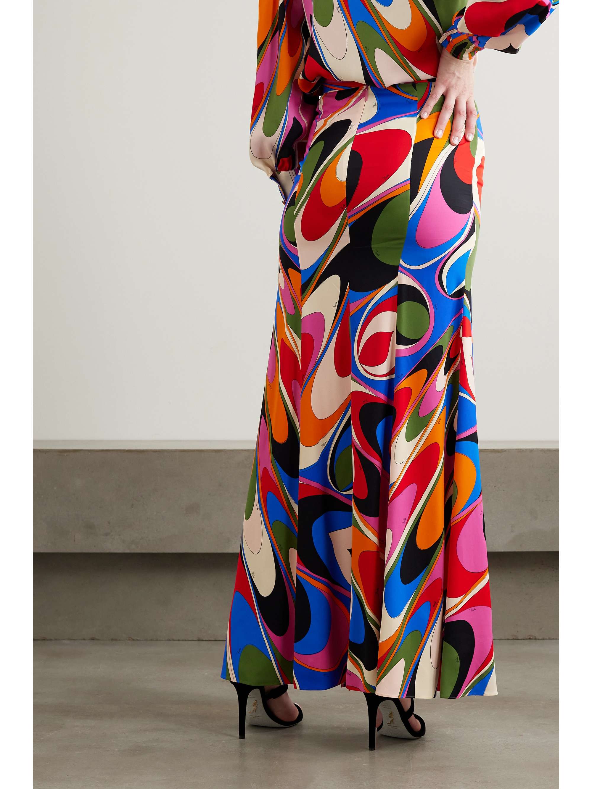 PUCCI Printed crepe maxi skirt | NET-A-PORTER