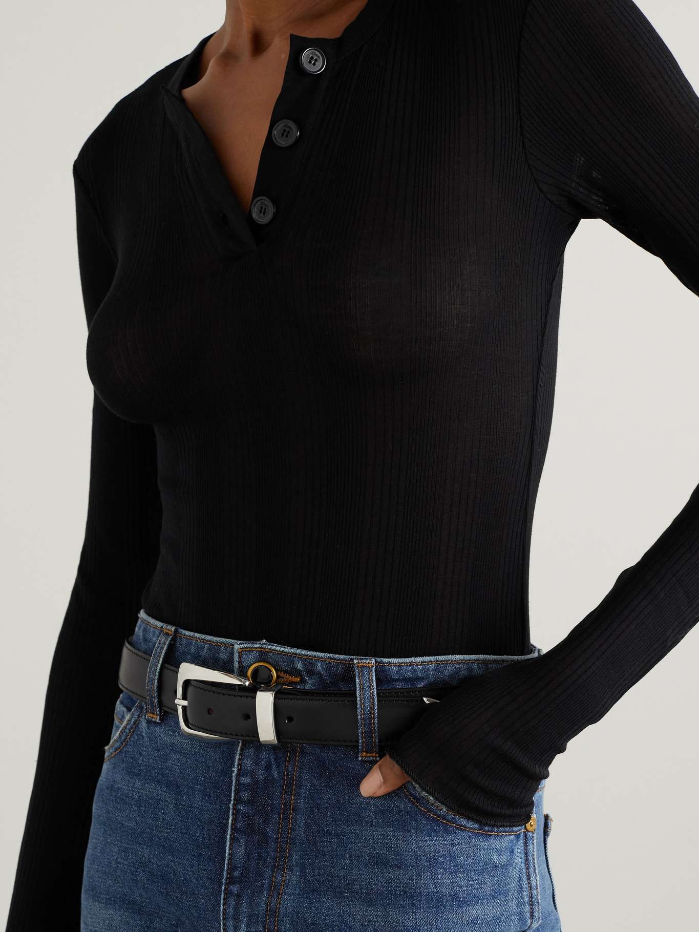 KHAITE Benny leather belt | NET-A-PORTER