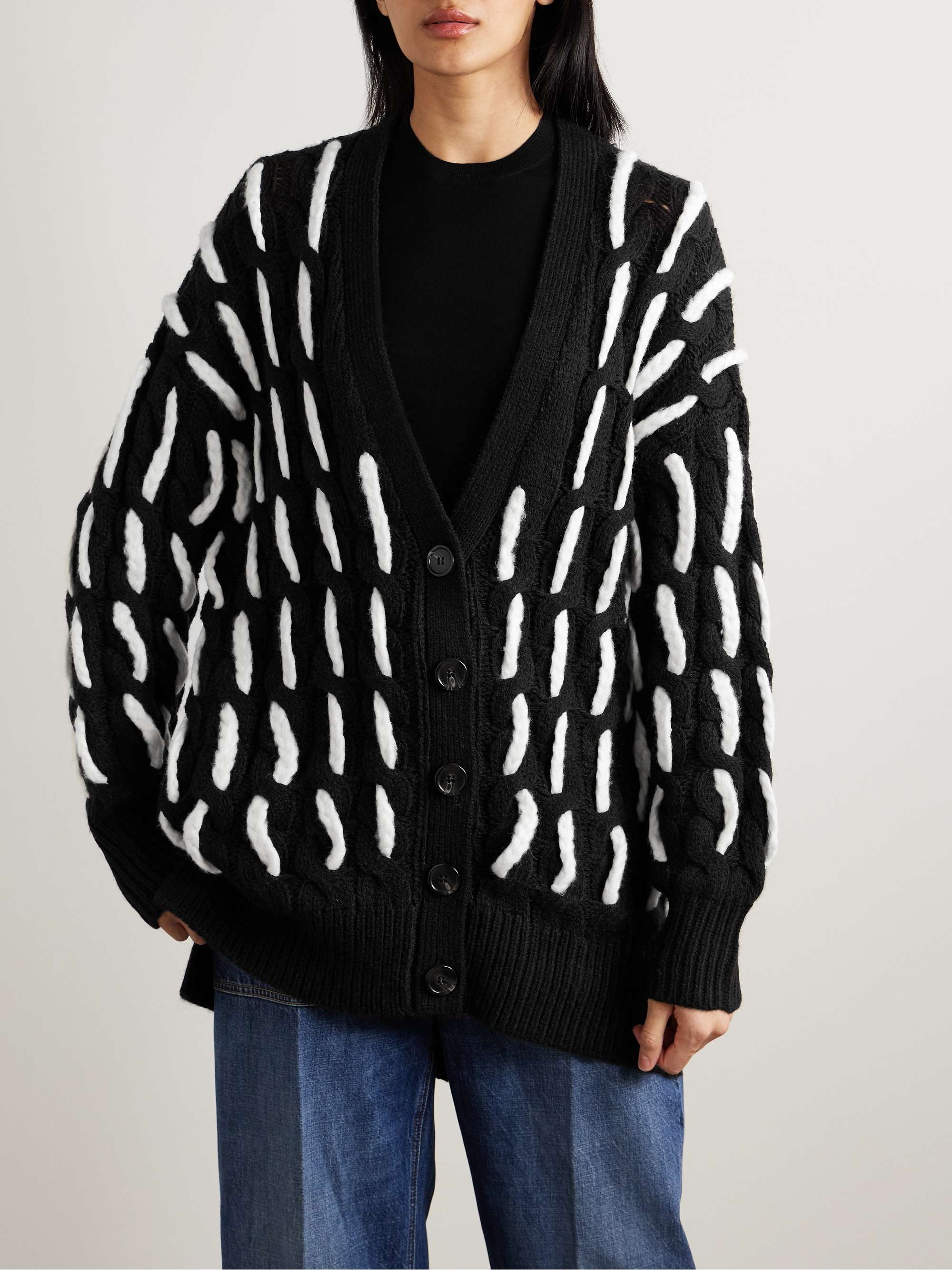 FARM RIO Cable-knit cardigan | NET-A-PORTER