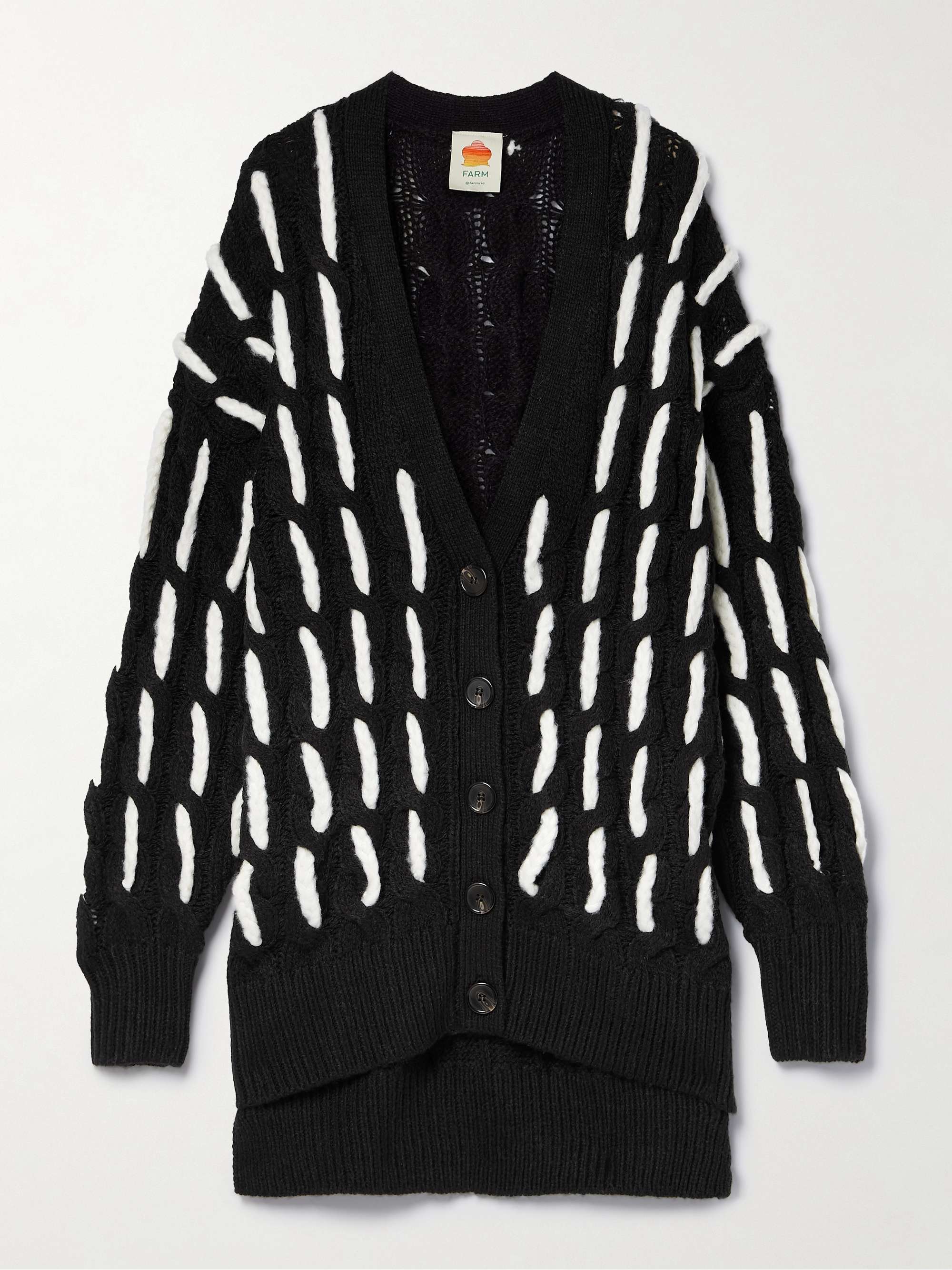 FARM RIO Cable-knit cardigan | NET-A-PORTER