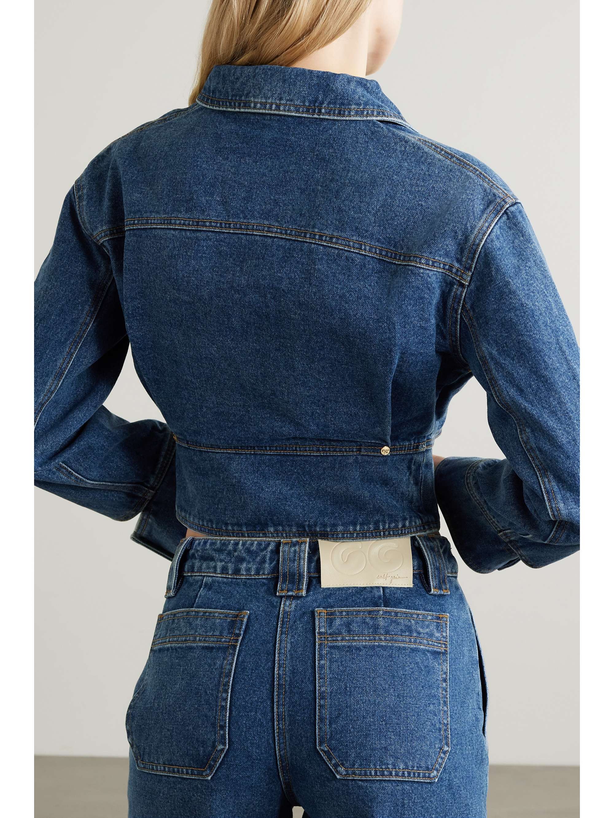 CULT GAIA Georgia cutout denim jacket | NET-A-PORTER