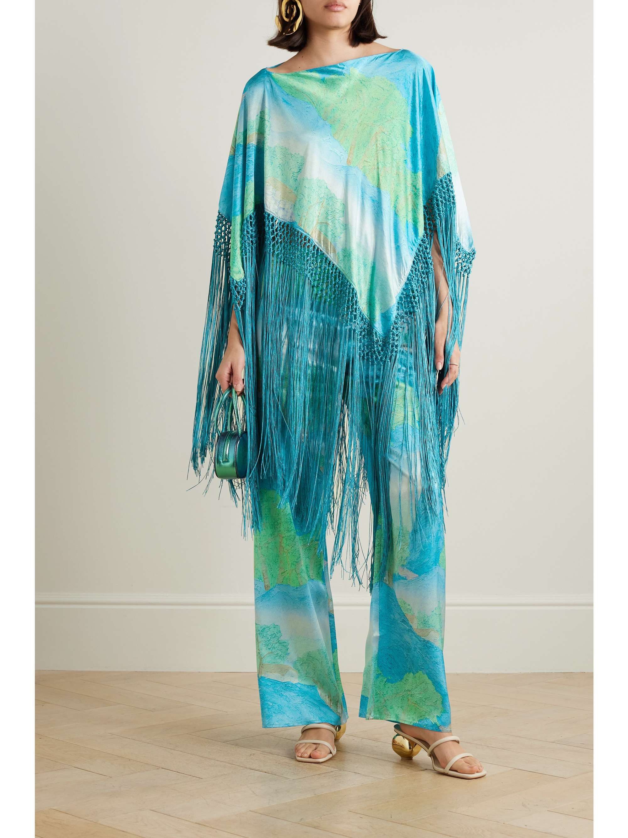 CULT GAIA Stacie printed silk wide-leg pants | NET-A-PORTER