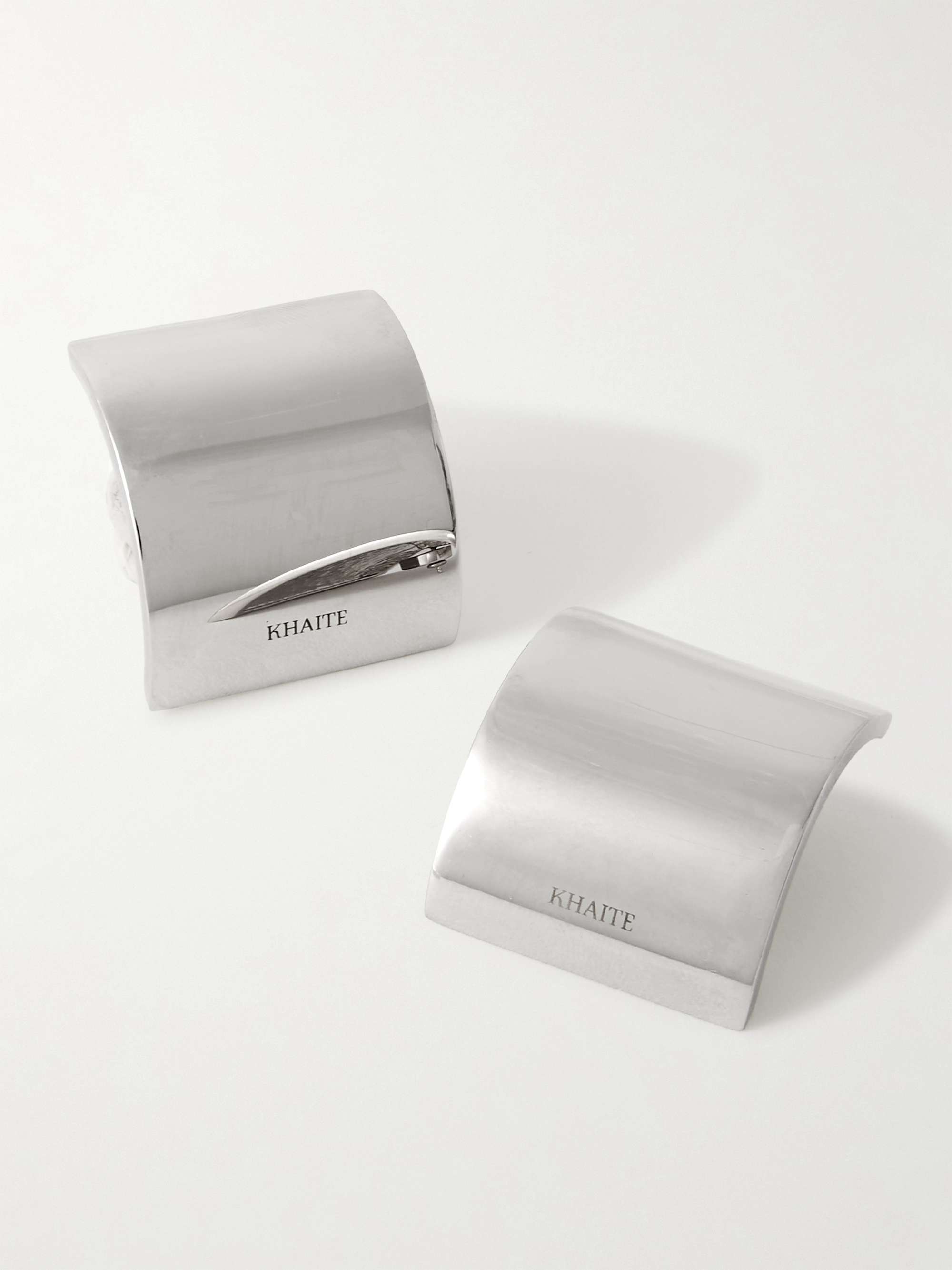 KHAITE Julius small silver-tone earrings | NET-A-PORTER