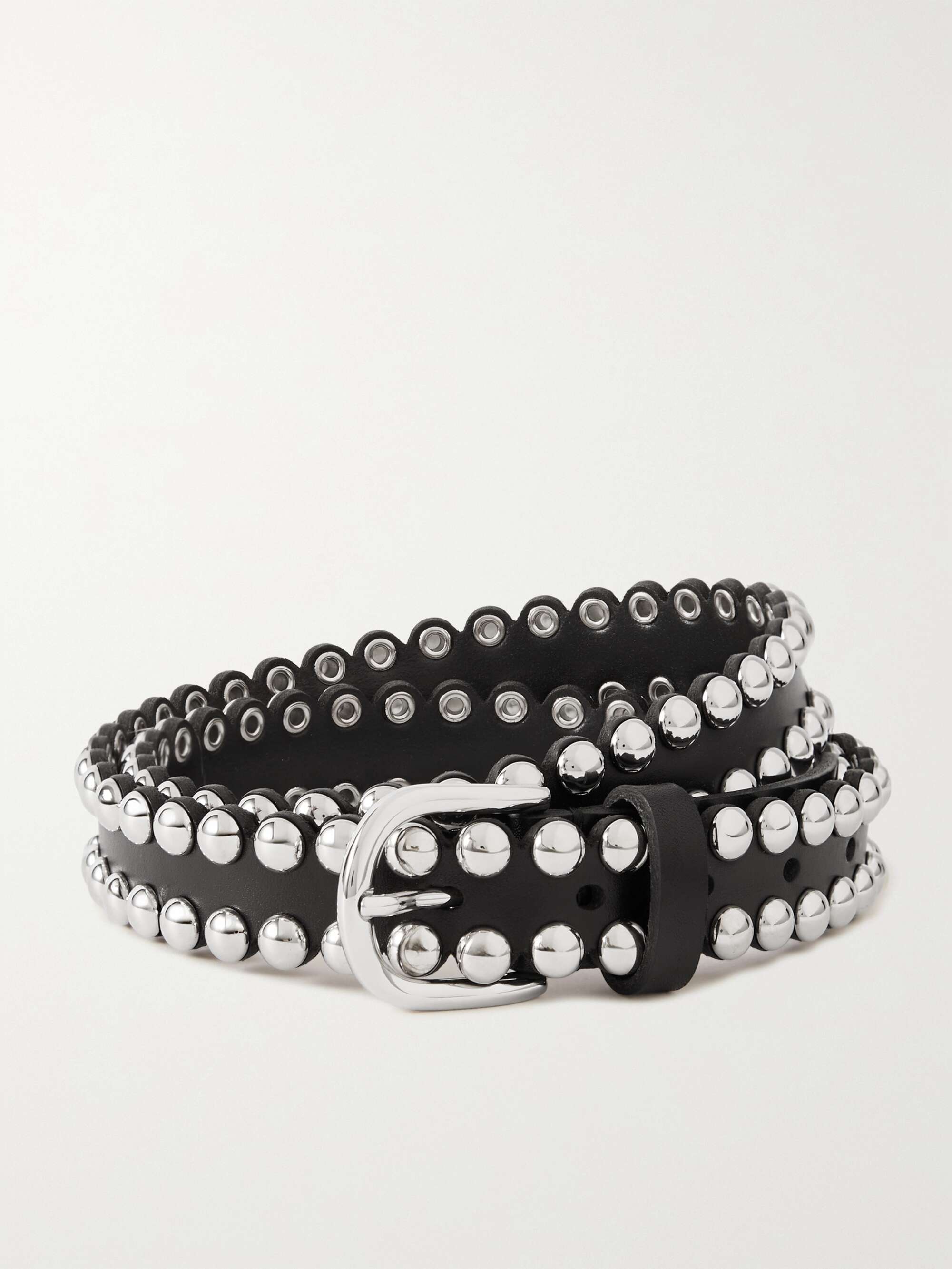 ISABEL MARANT Zap Bubble studded leather belt | NET-A-PORTER