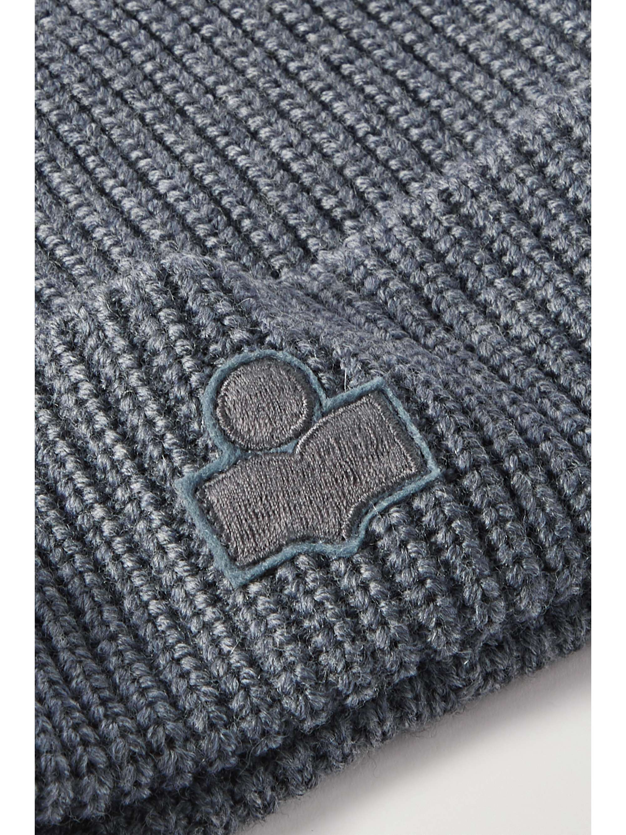 ISABEL MARANT Bayle appliquéd ribbed wool beanie | NET-A-PORTER