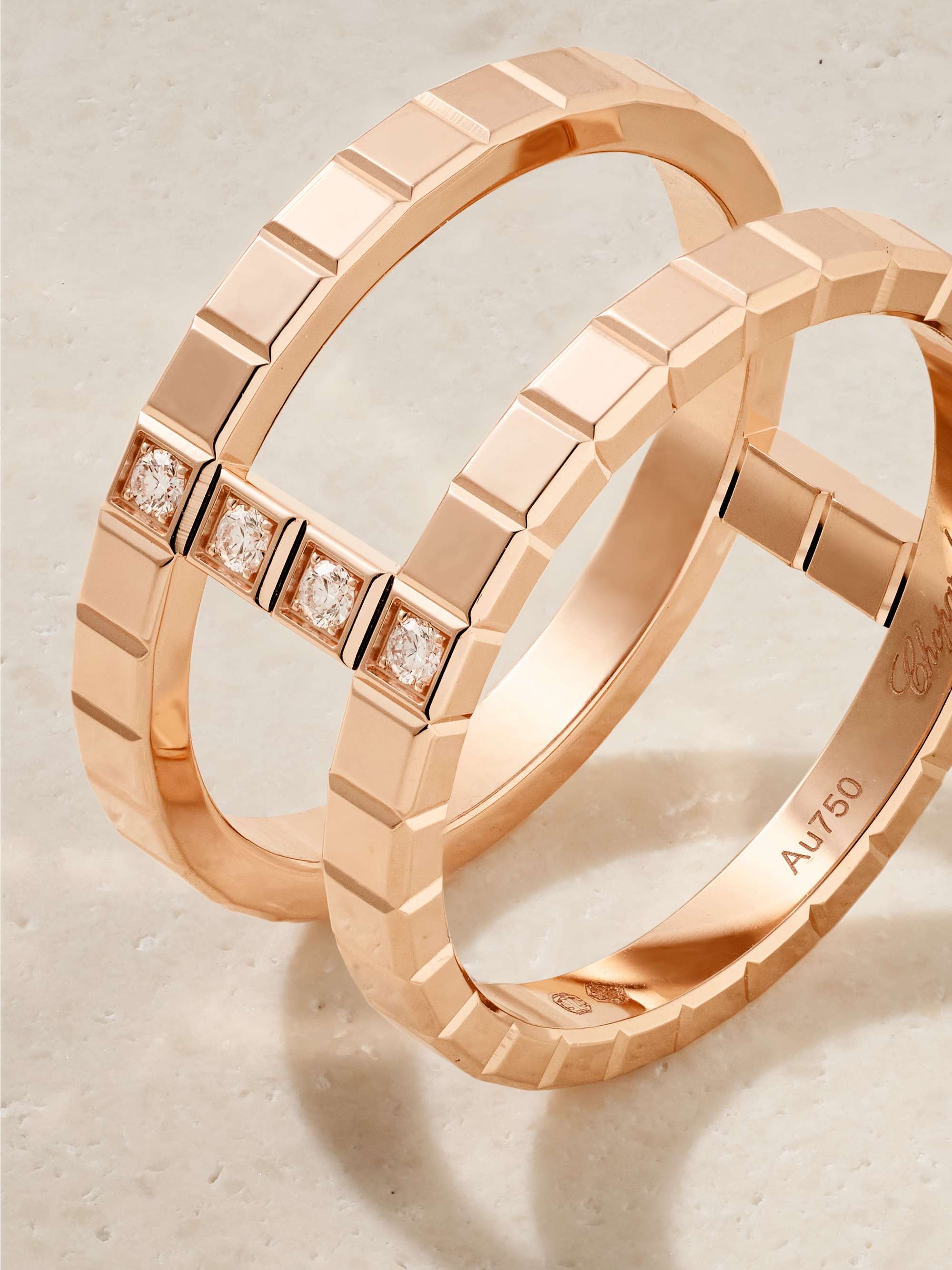 CHOPARD Ice Cube 18-karat gold diamond ring | NET-A-PORTER