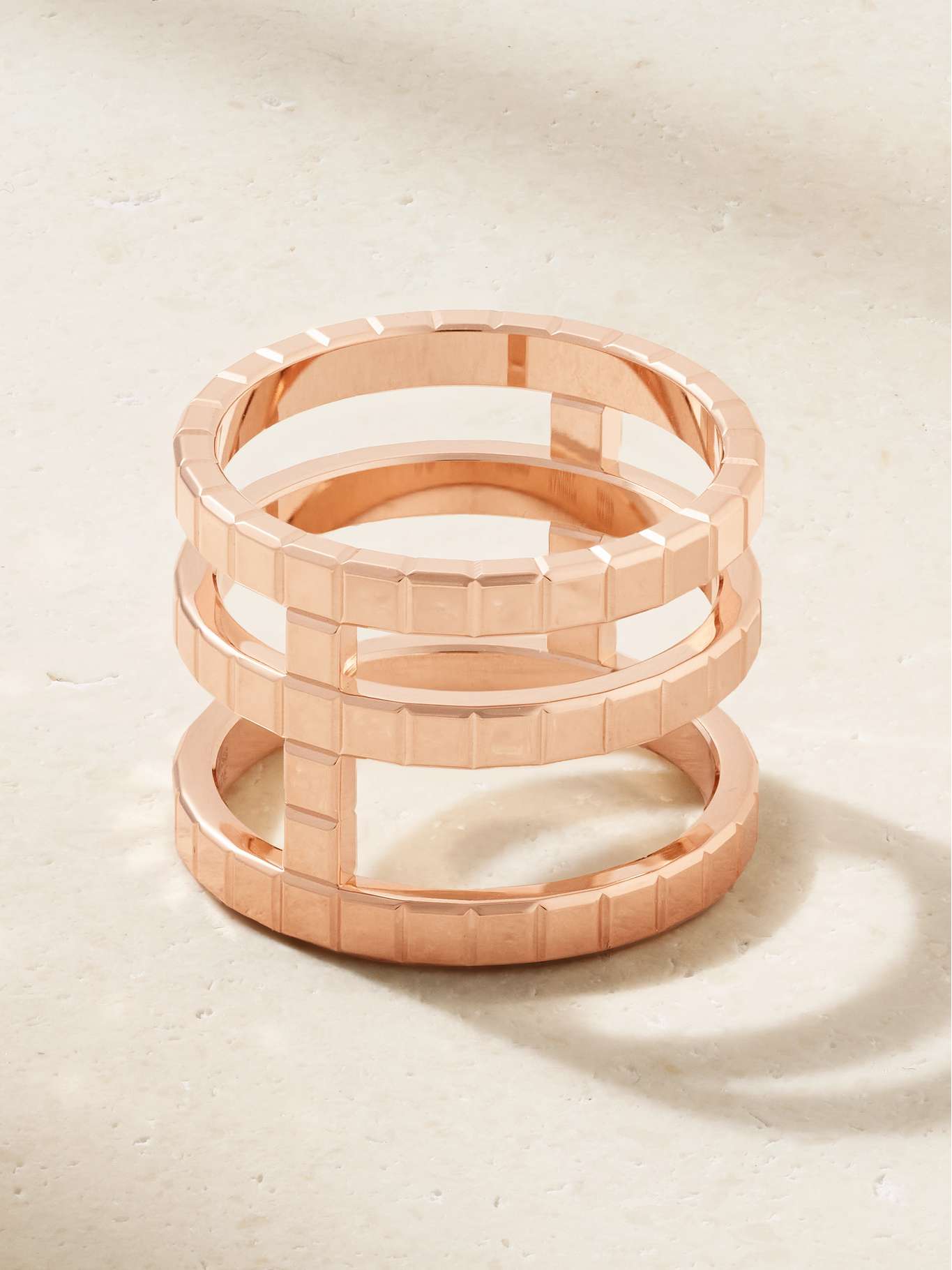 CHOPARD Ice Cube 18-karat rose gold diamond ring | NET-A-PORTER